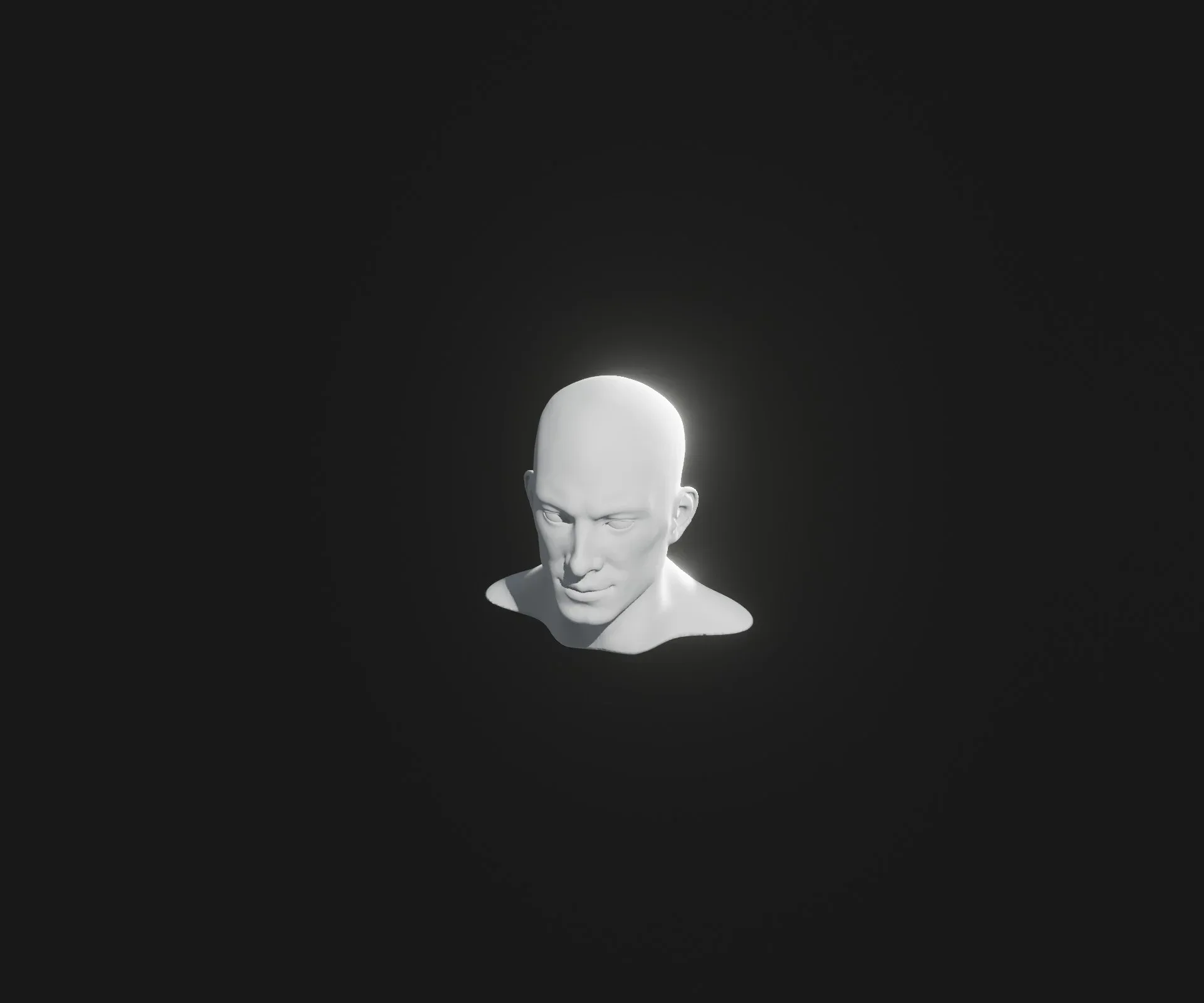Male Head Realistic Base Mesh 3D - FlippedNormals