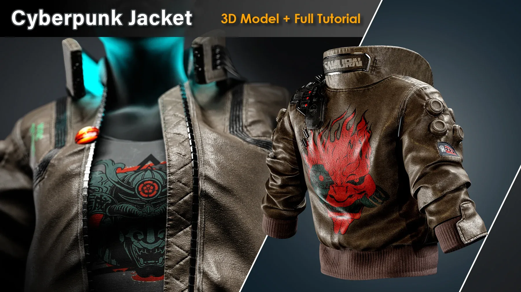 Cyberpunk Jacket / Full Tutorial - FlippedNormals