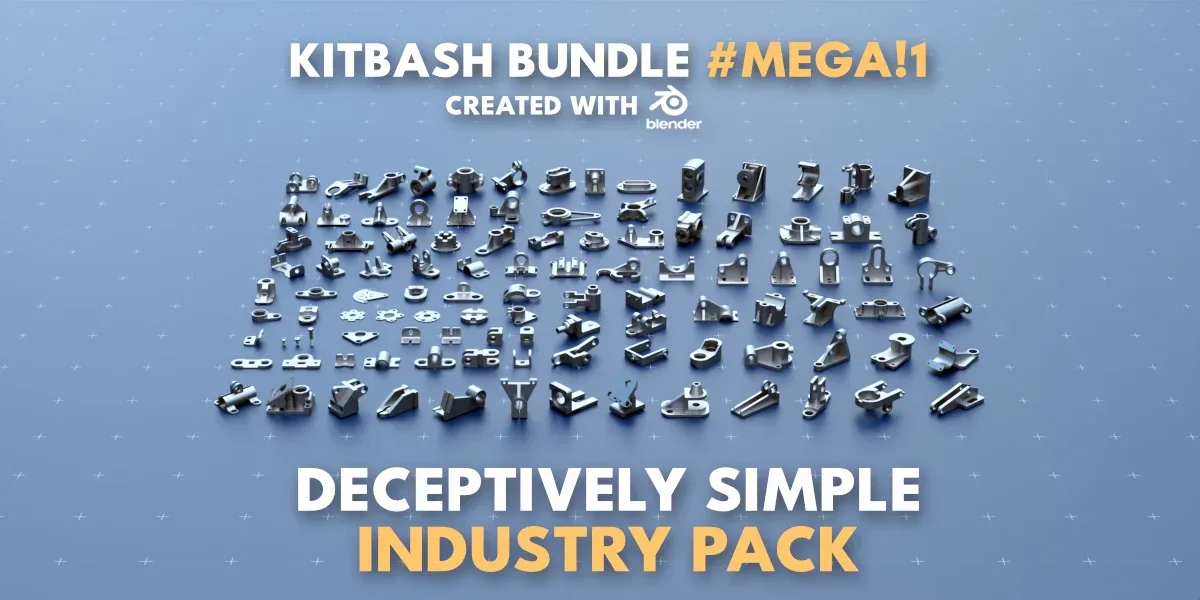 Simple Industry Kitbash Bundle - FlippedNormals