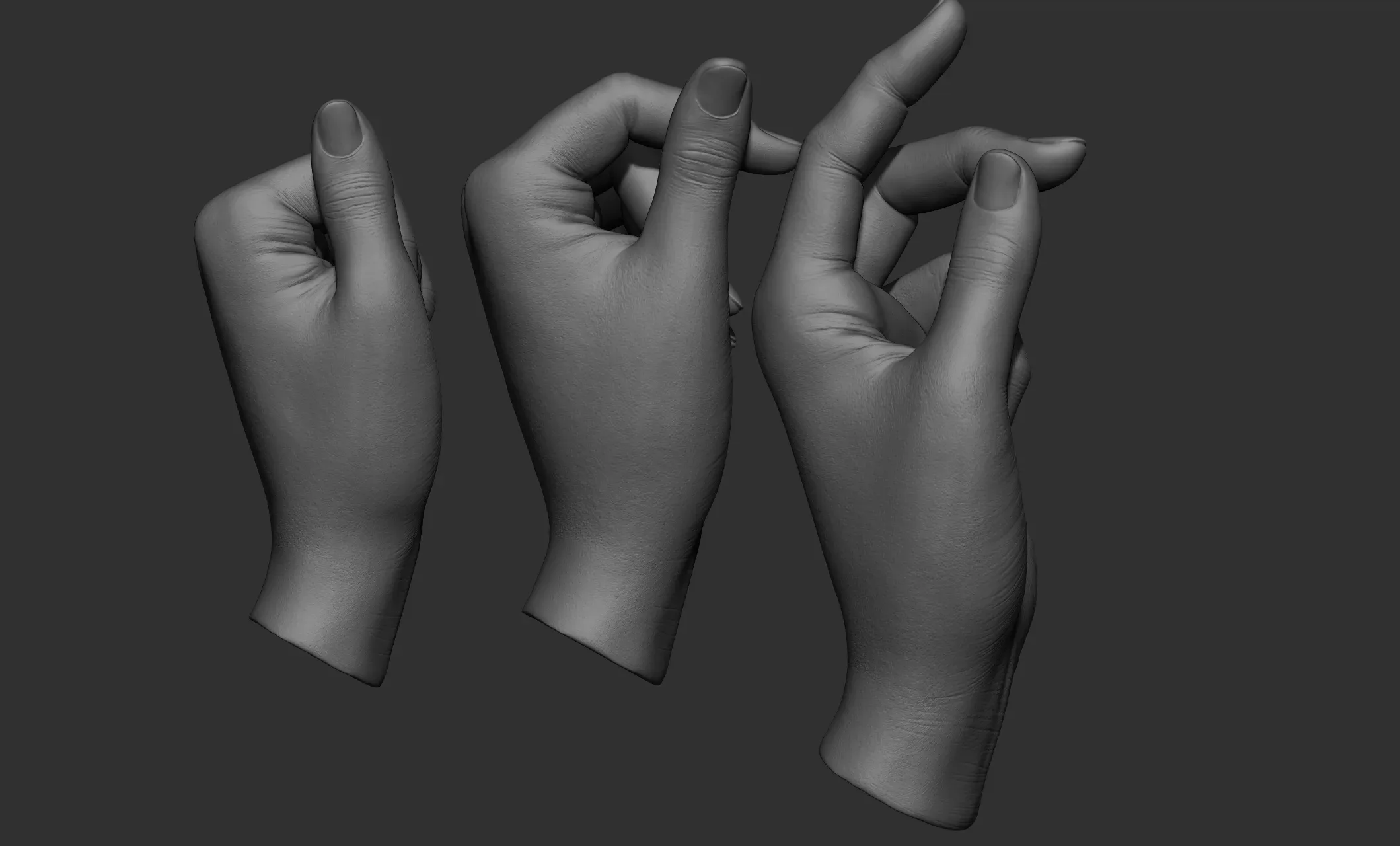 17 Female hand poses - FlippedNormals