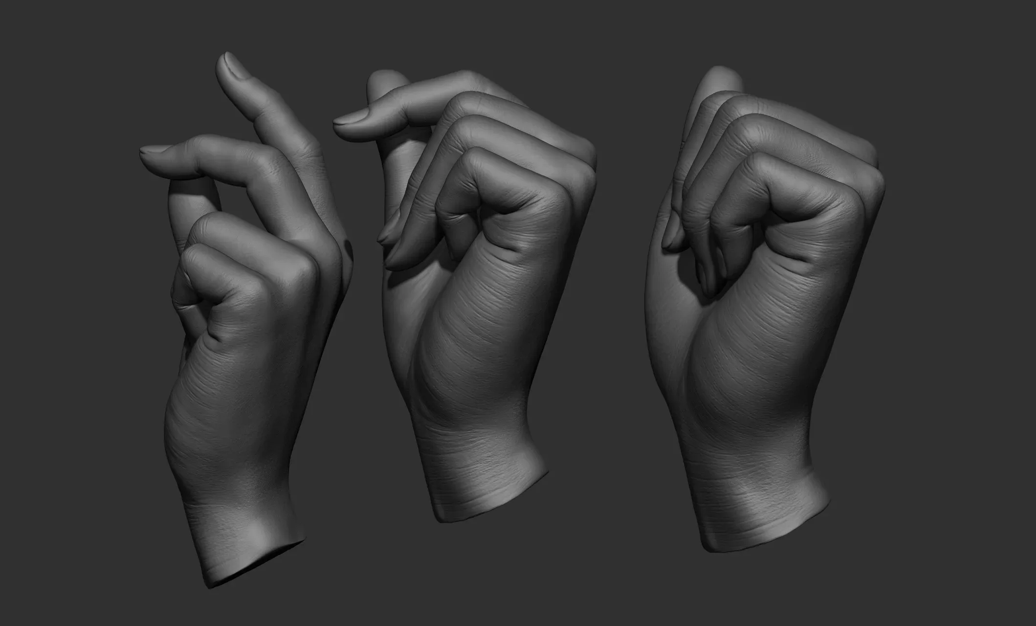 17 Female hand poses - FlippedNormals