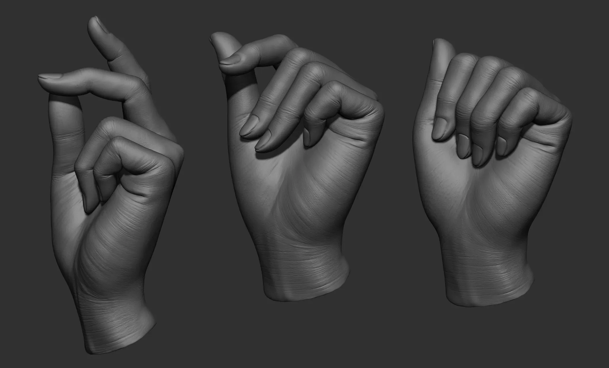 17 Female hand poses - FlippedNormals