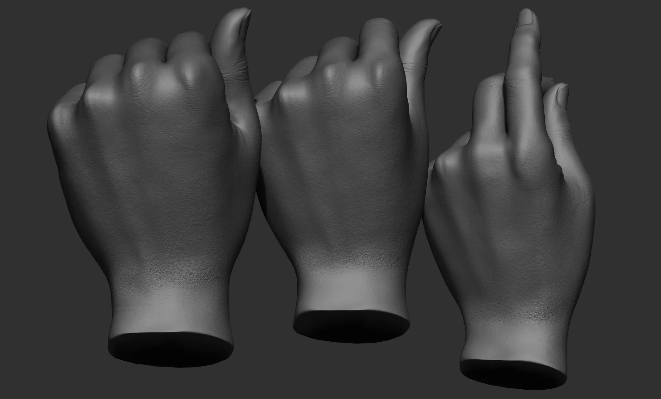 17 Female hand poses - FlippedNormals