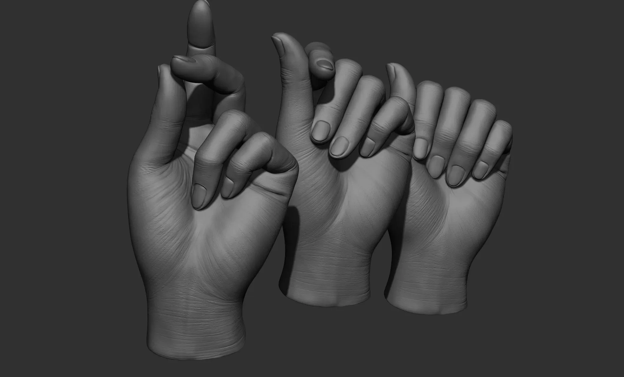 17 Female hand poses - FlippedNormals