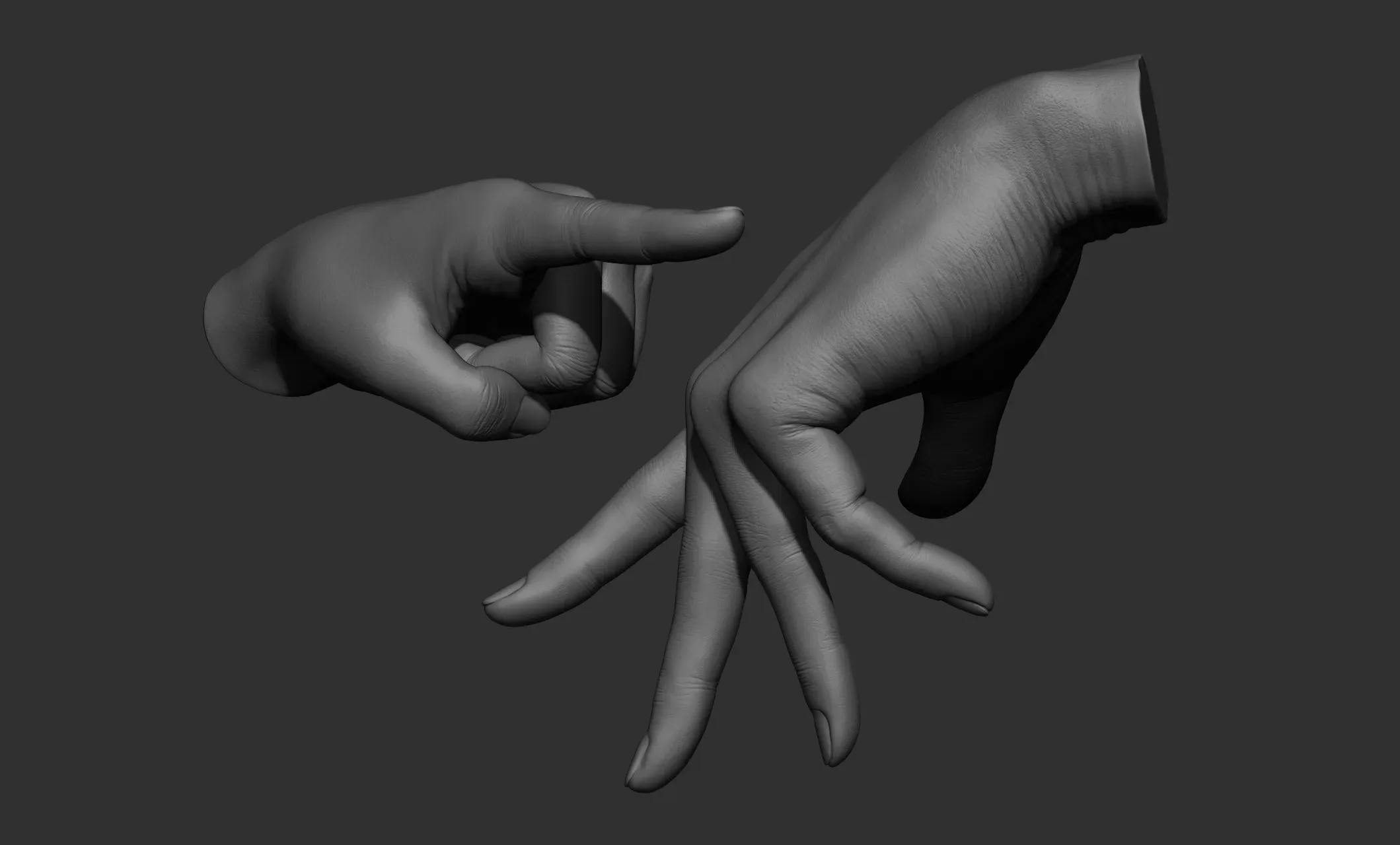 17 Female hand poses - FlippedNormals