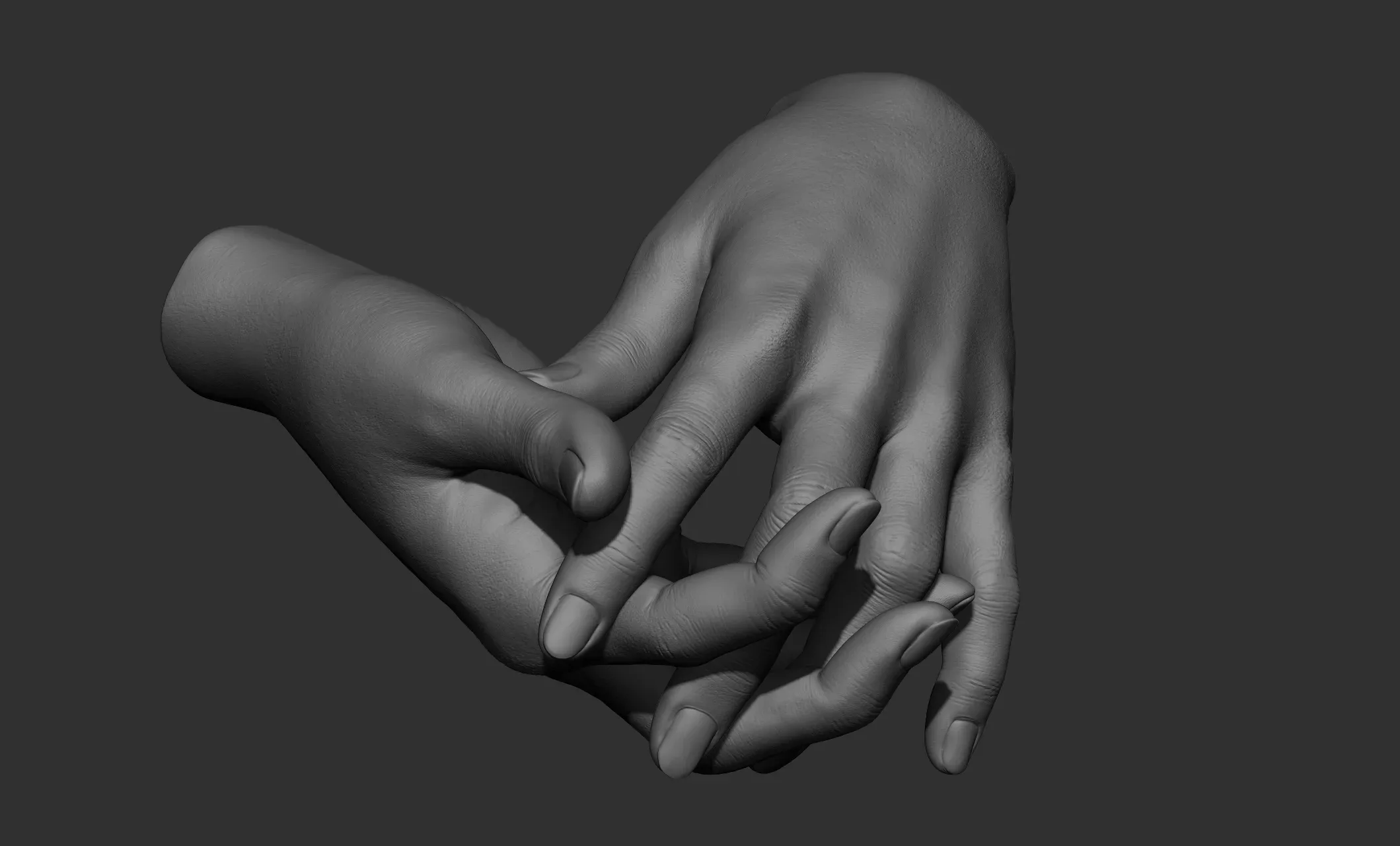 17 Female hand poses - FlippedNormals