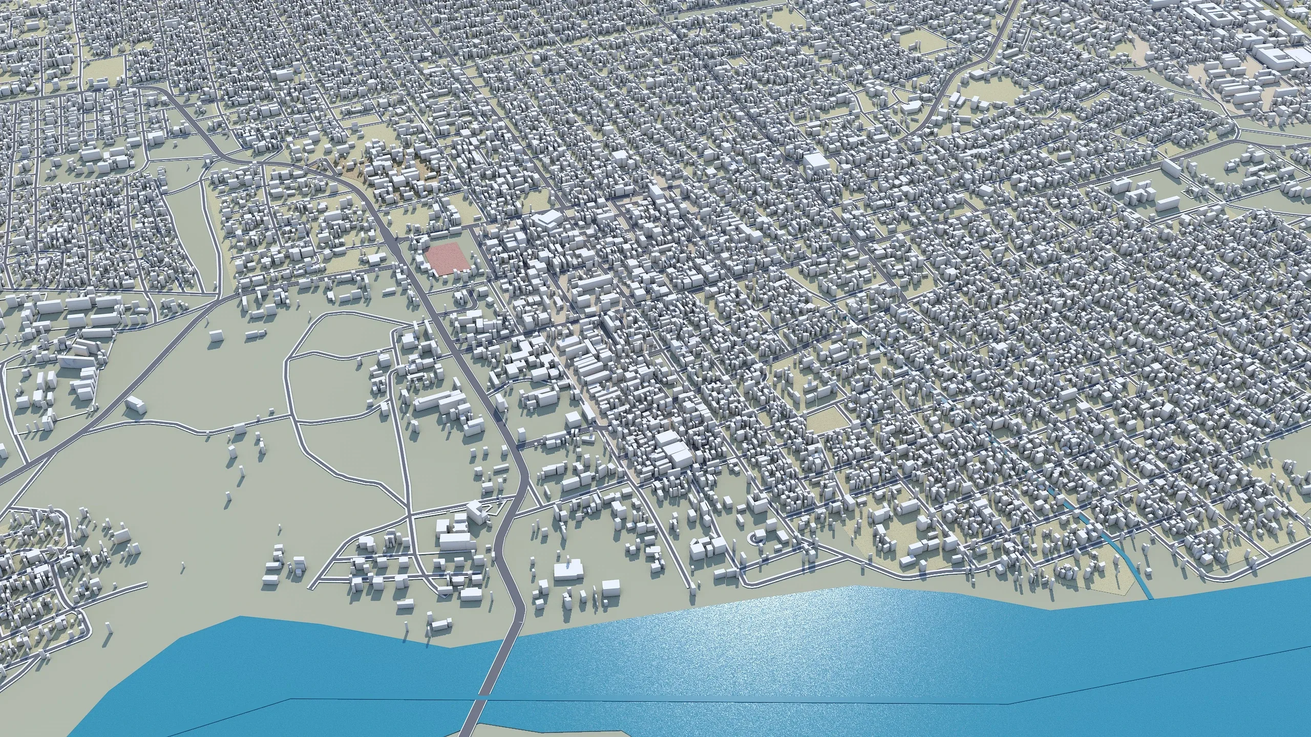 Nyala city Sudan 3d model 25km - FlippedNormals