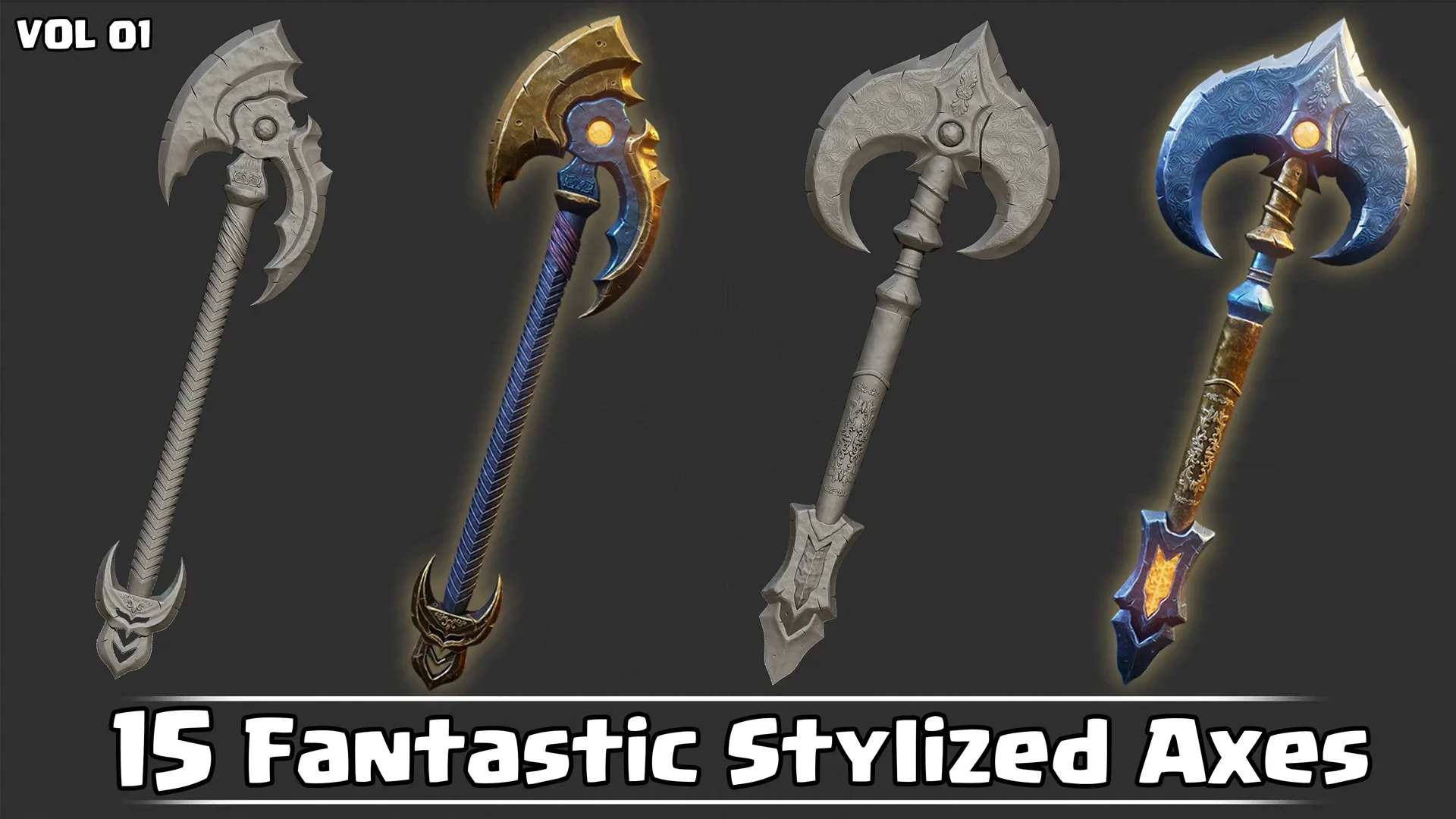 15 Fantastic Stylized Axes Game - FlippedNormals