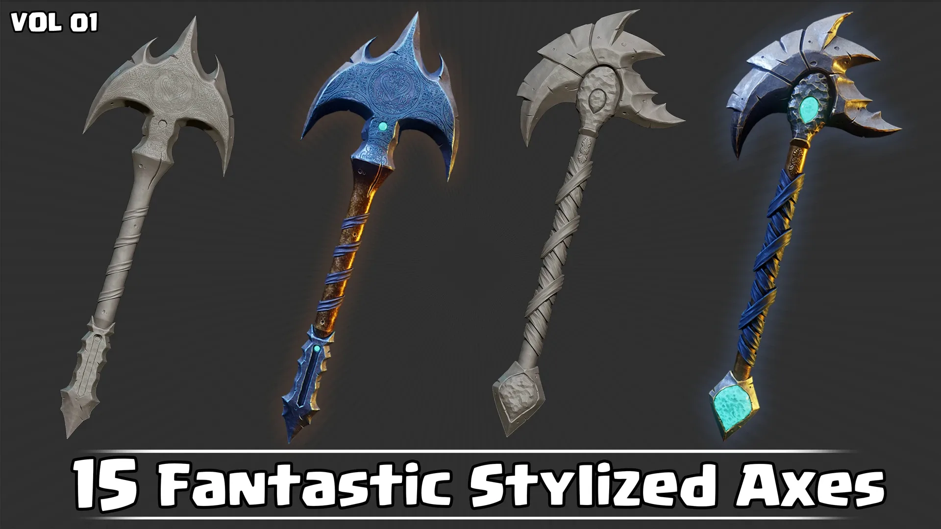 15 Fantastic Stylized Axes Game - FlippedNormals