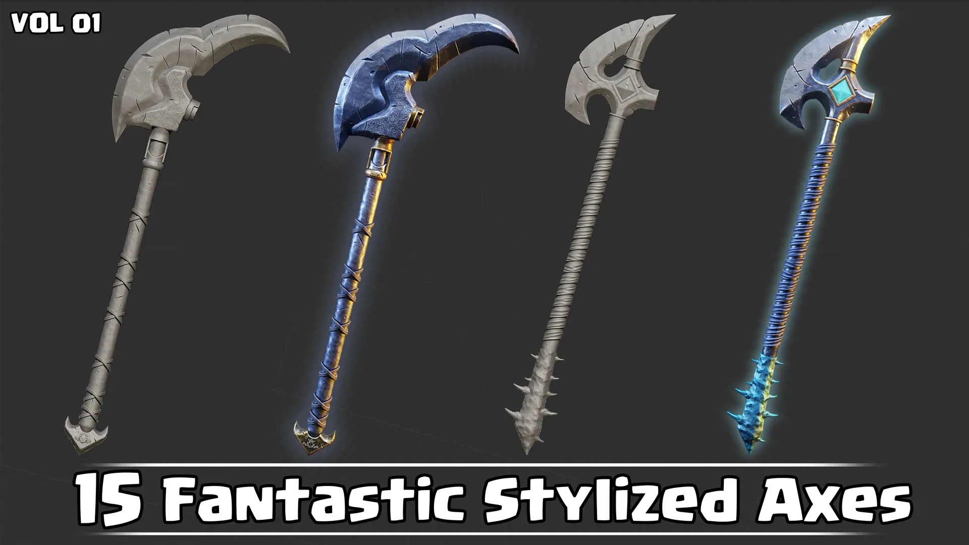 15 Fantastic Stylized Axes Game - FlippedNormals