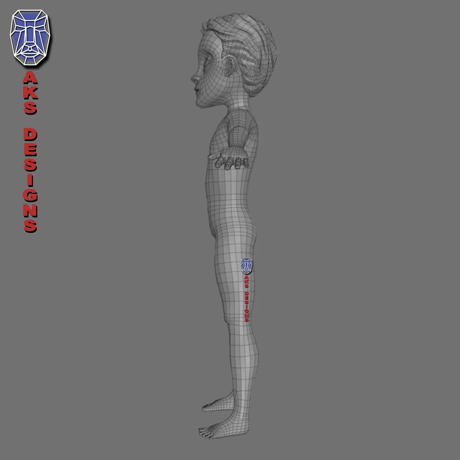Cartoon boy body v6 - FlippedNormals