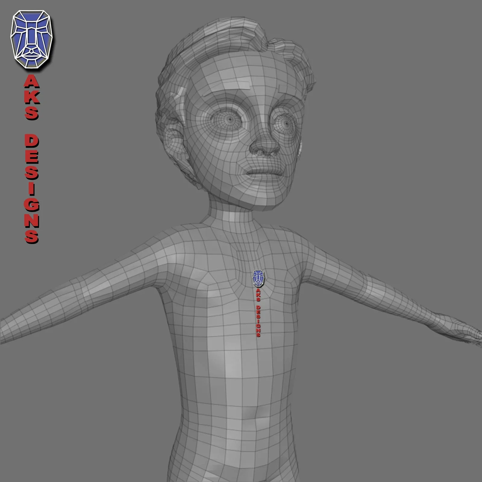 Cartoon boy body v6 - FlippedNormals