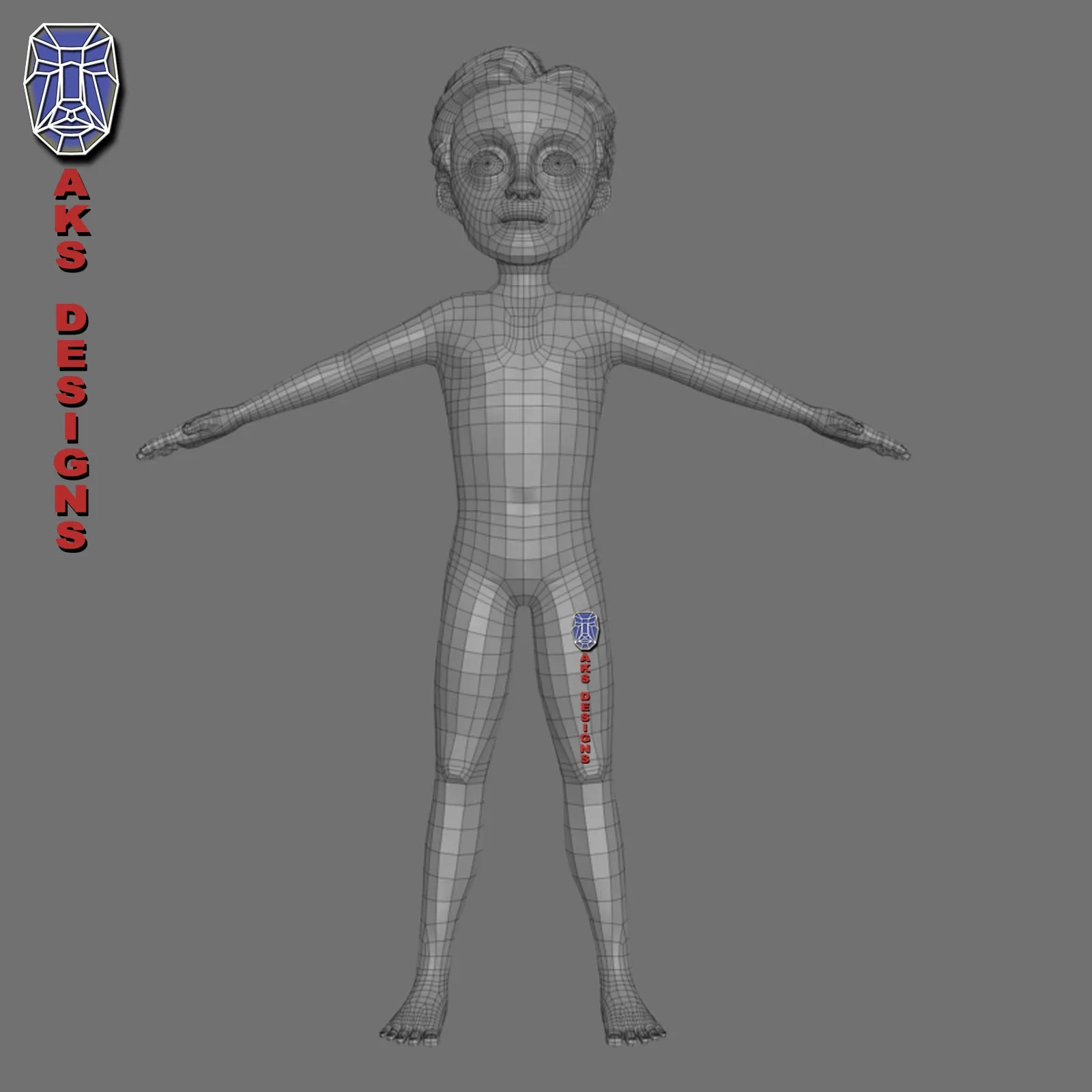 Cartoon boy body v6 - FlippedNormals