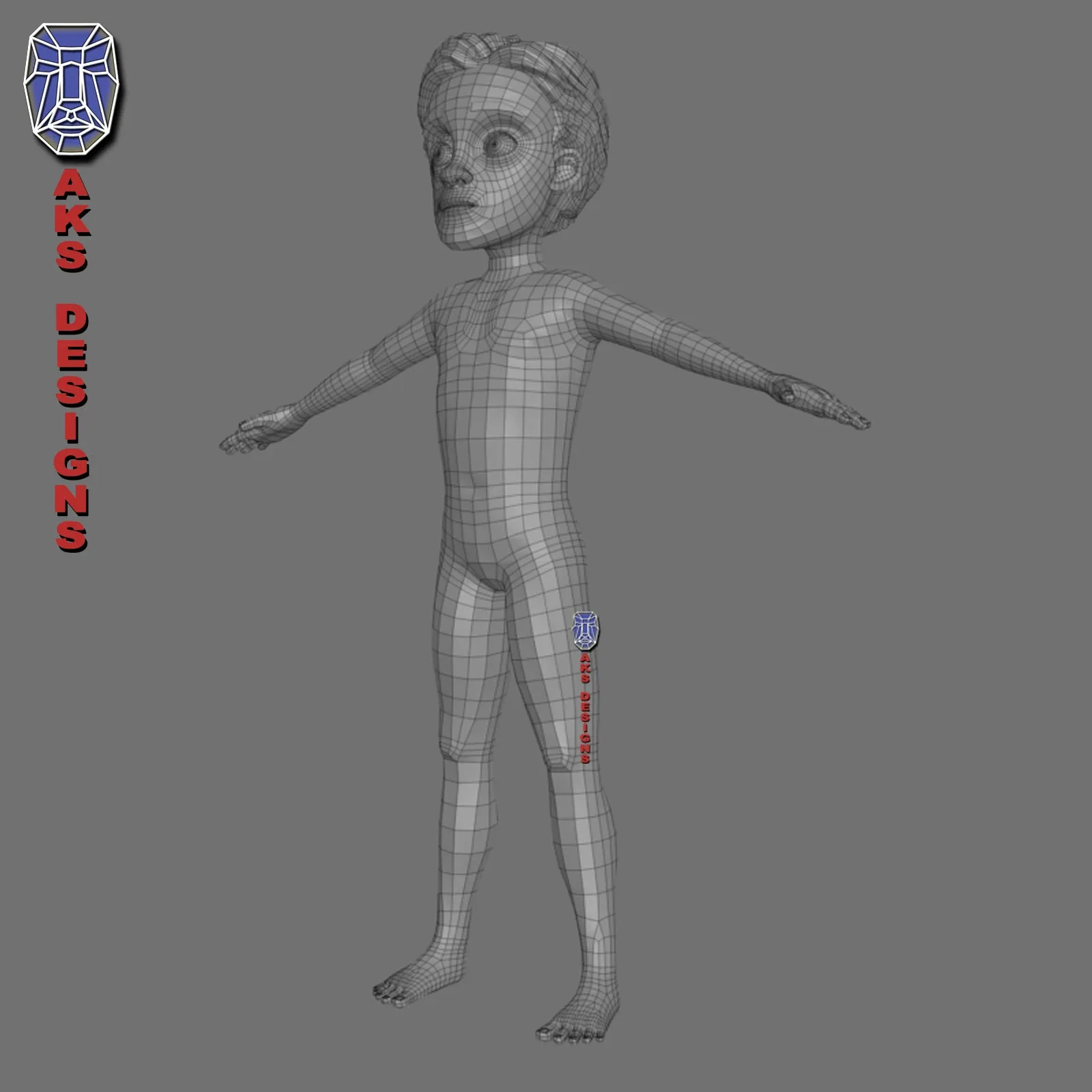 Cartoon boy body v6 - FlippedNormals