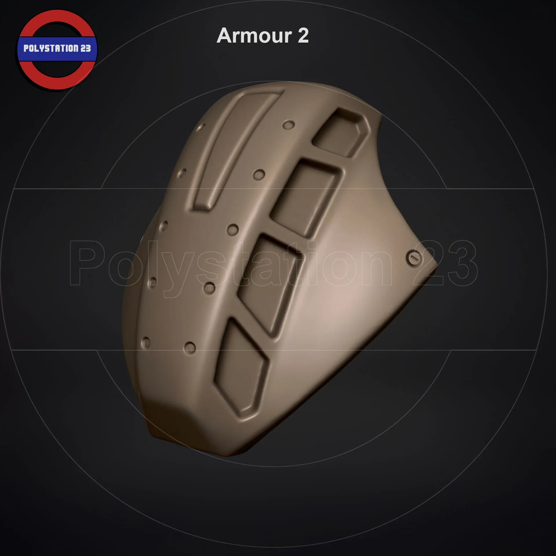 Sci fi shoulder armour kitbash - FlippedNormals