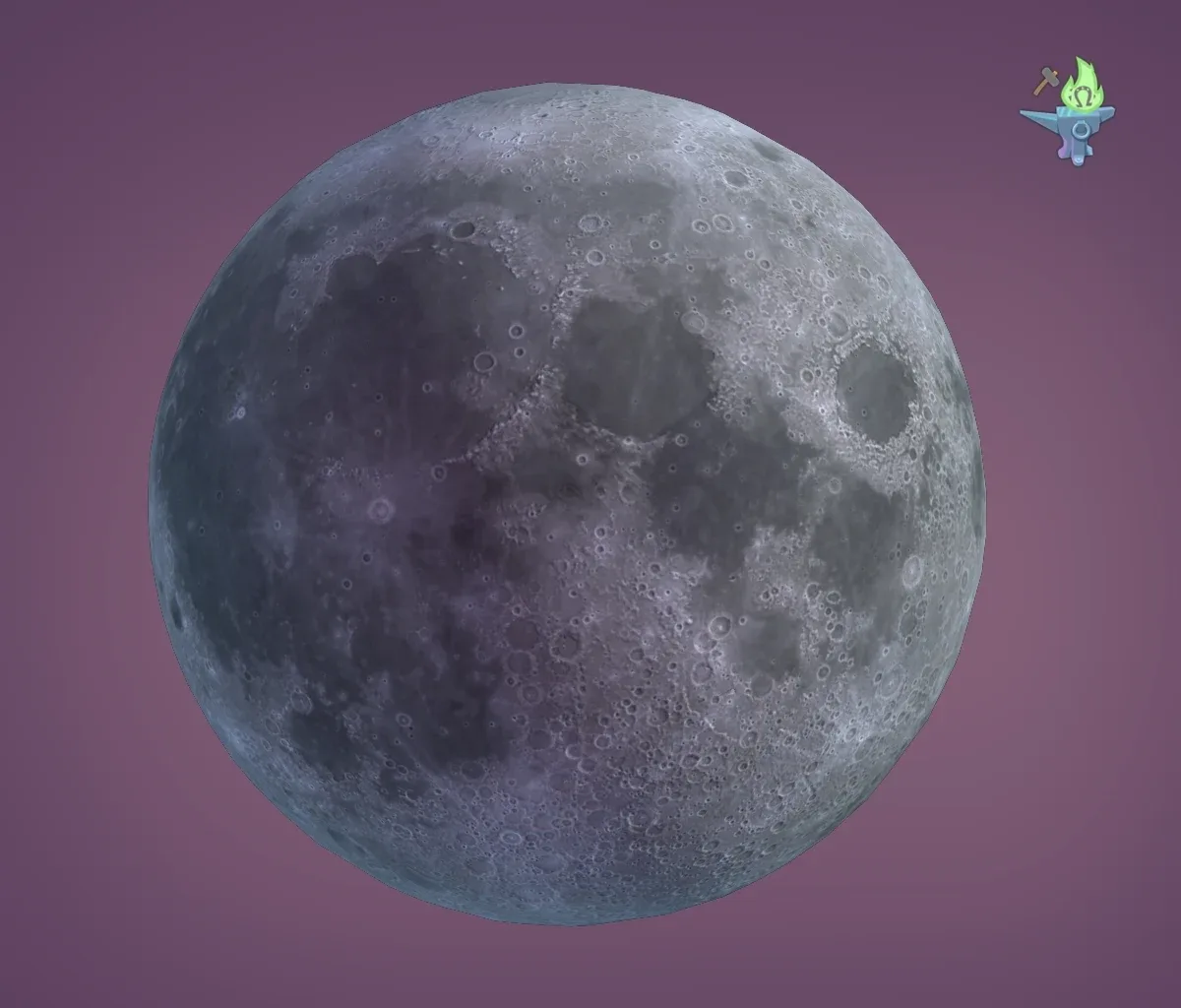Low Poly Moon - FlippedNormals