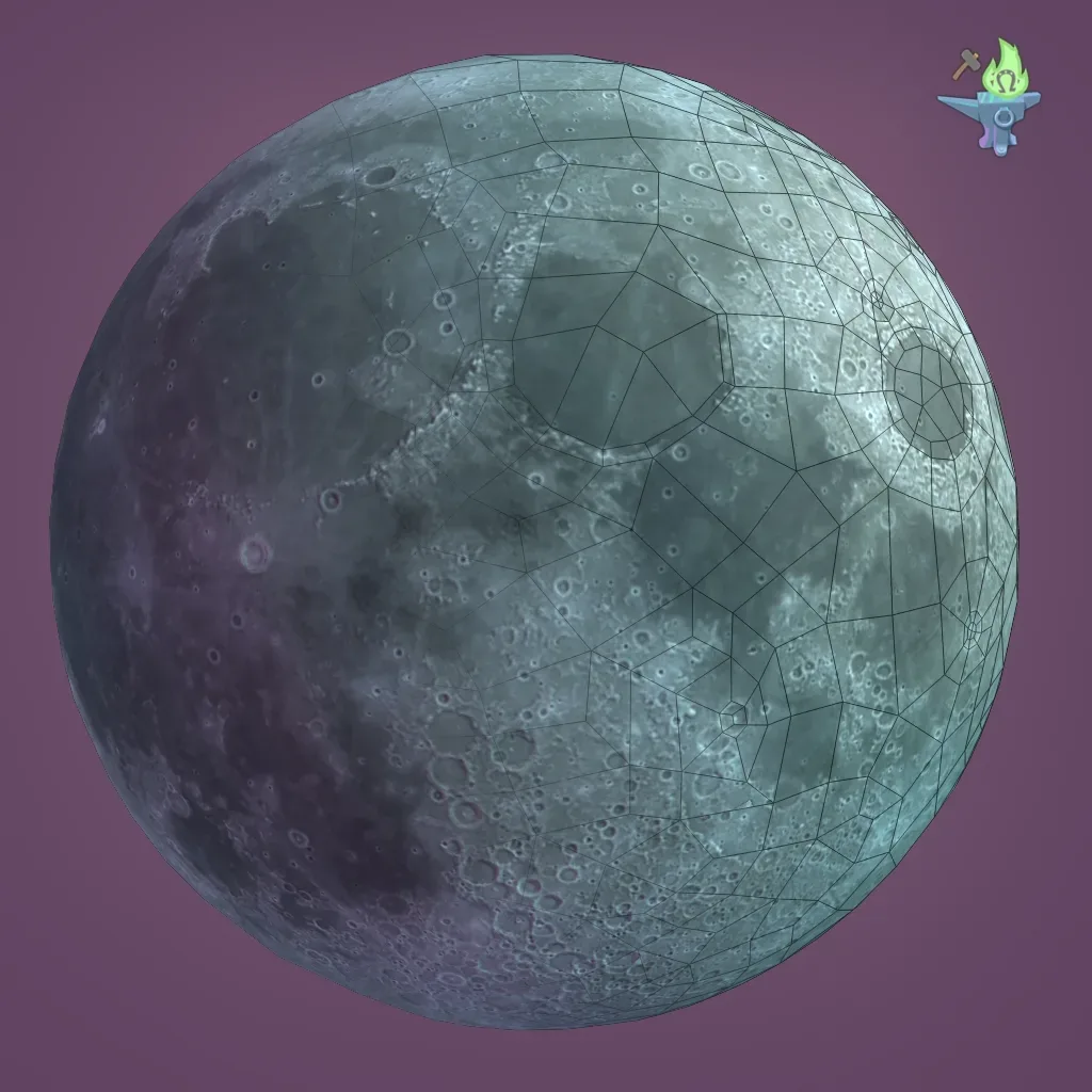 Low Poly Moon - FlippedNormals