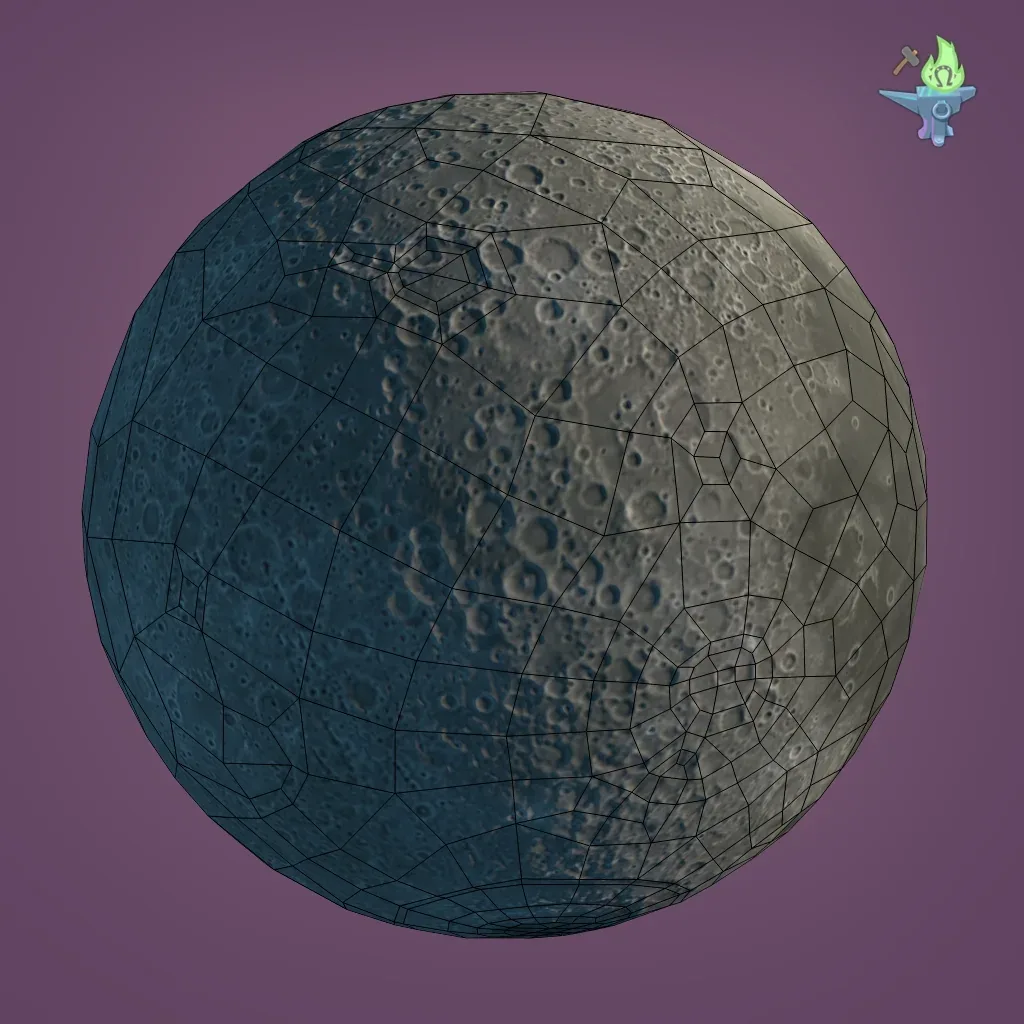 Low Poly Moon - FlippedNormals