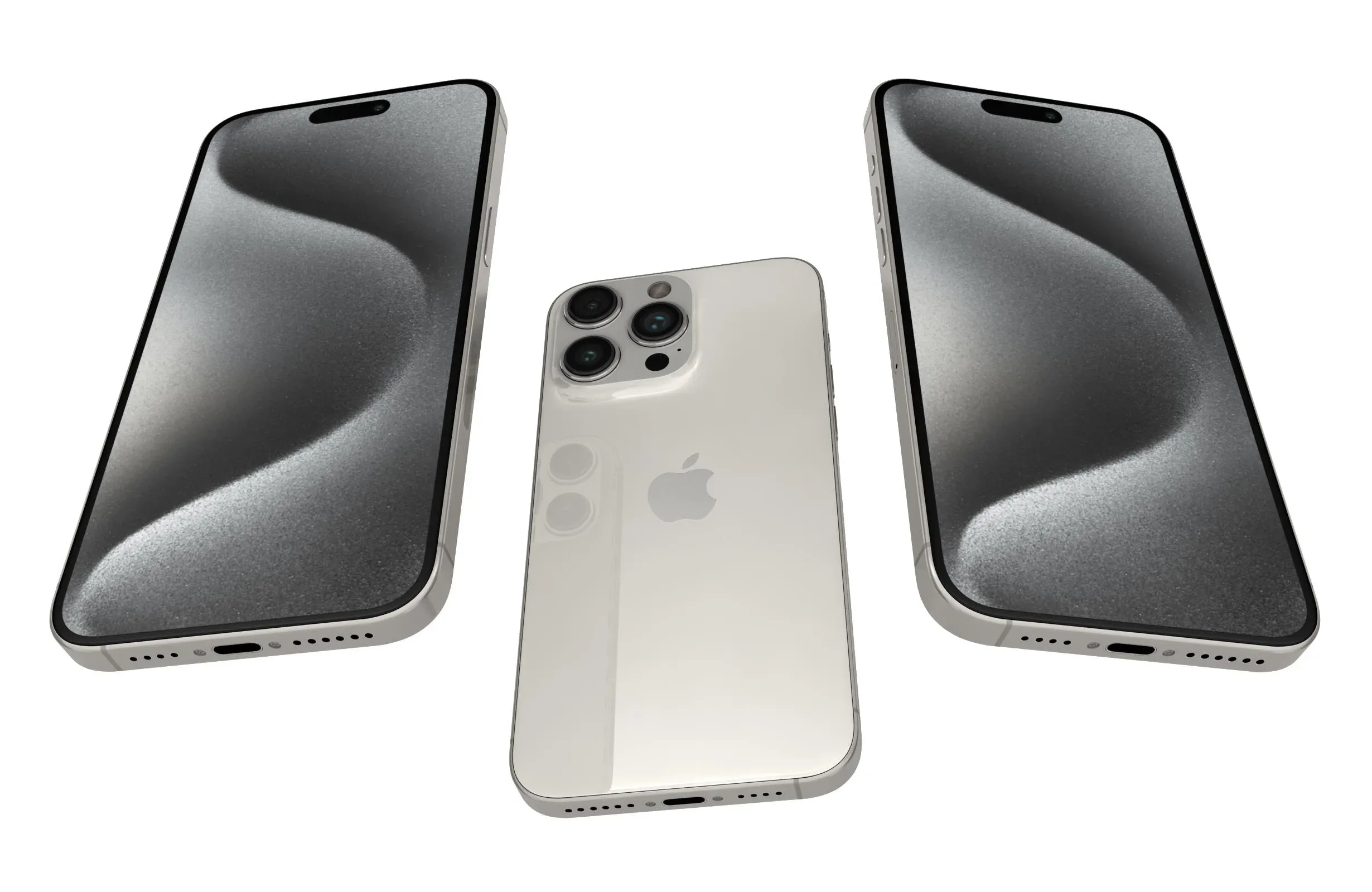 Apple iPhone 15 Pro Max White Titanium - FlippedNormals