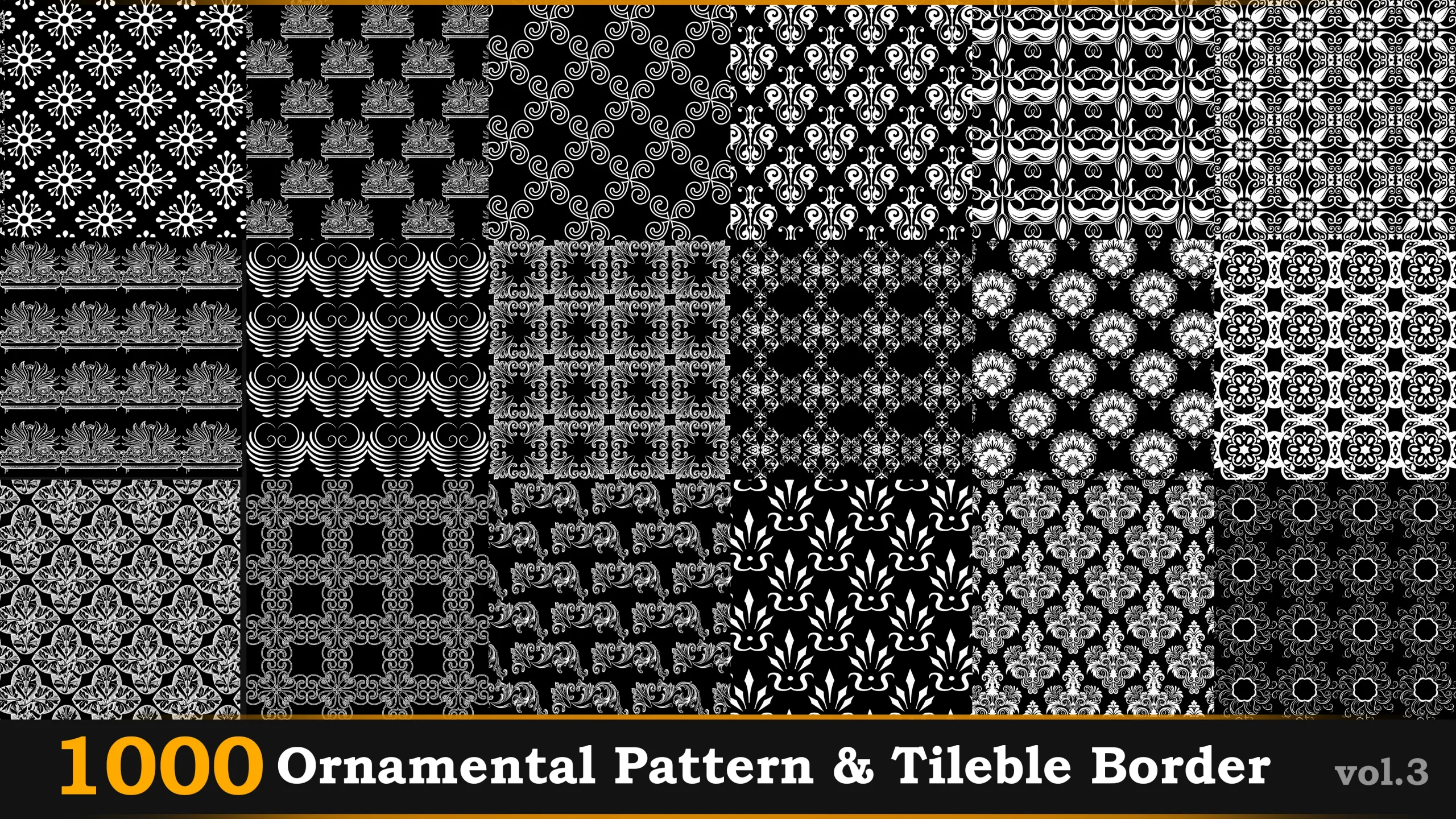 1000 Ornamental Alpha Patterns - FlippedNormals