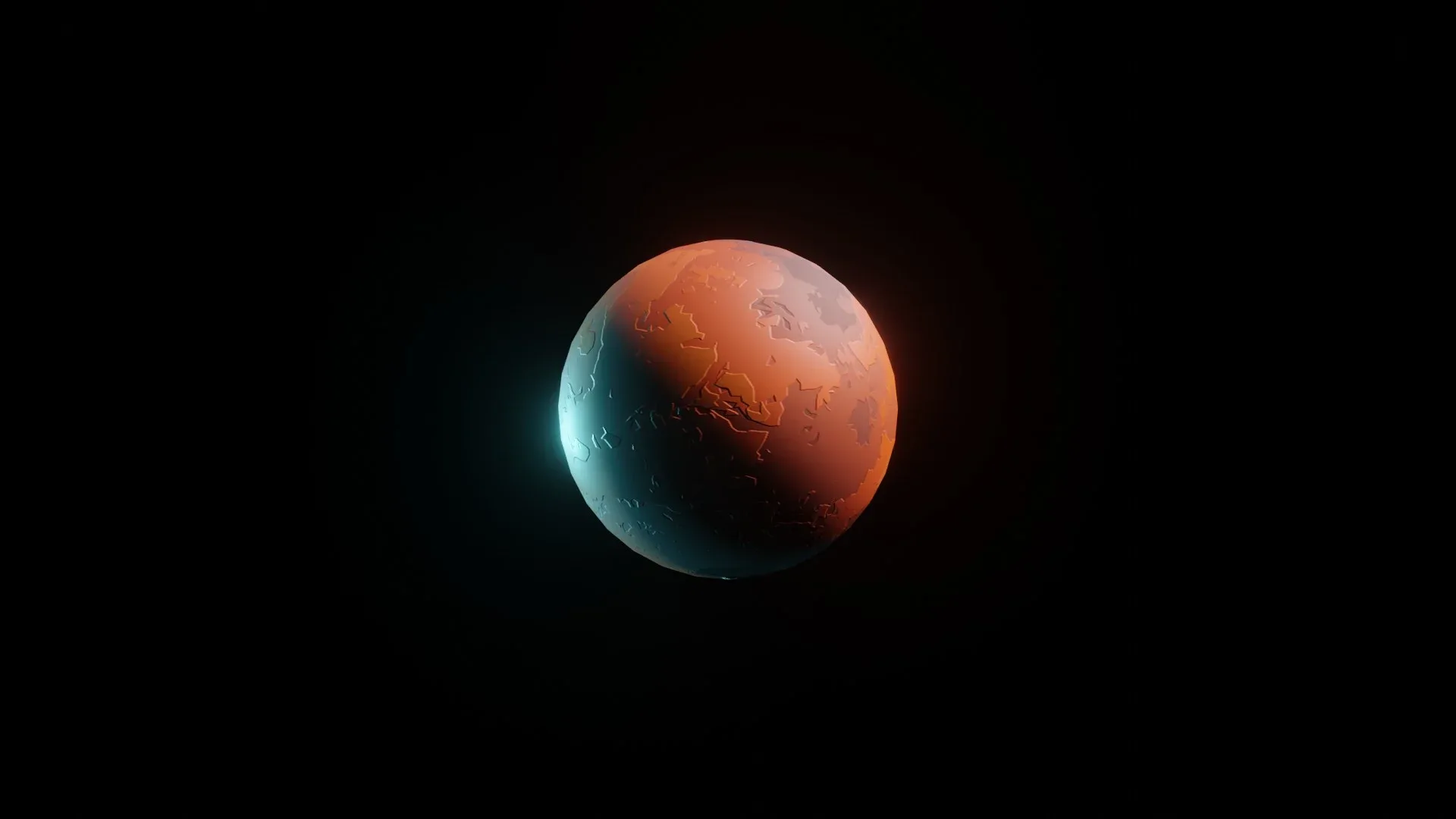 Stylized Planet Mars 3D Model 2k/4k/8k - FlippedNormals