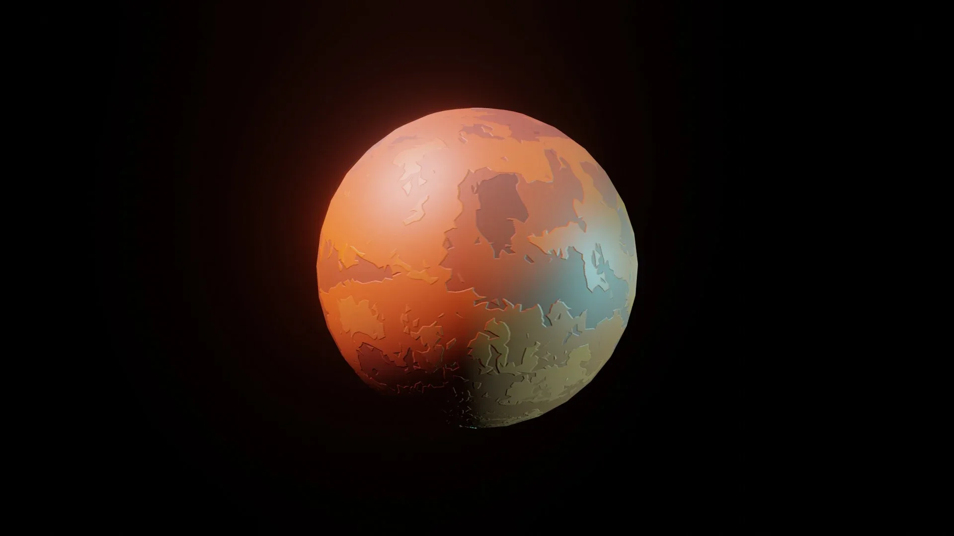 Stylized Planet Mars 3D Model 2k/4k/8k - FlippedNormals