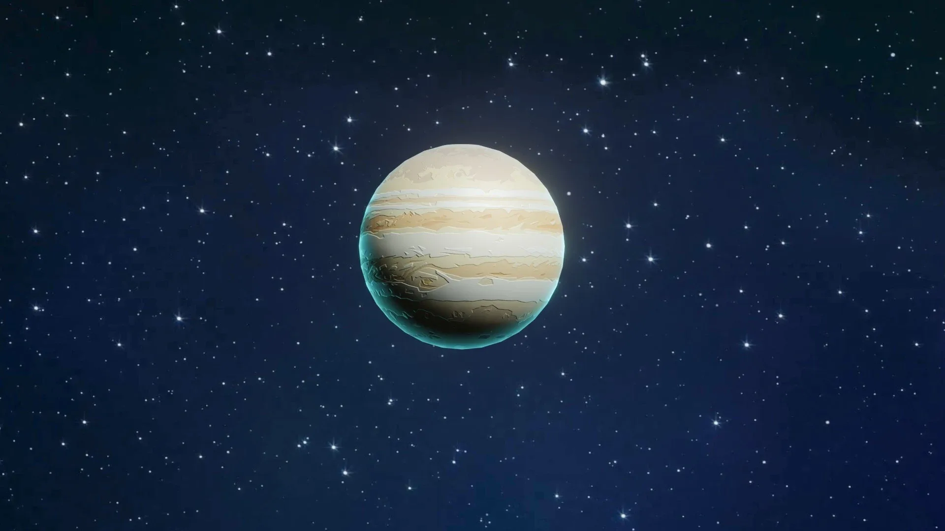 Stylized Planet Jupiter 3D Model - FlippedNormals