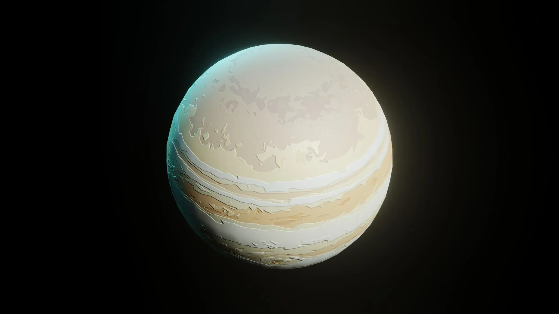 Stylized Planet Jupiter 3D Model - FlippedNormals