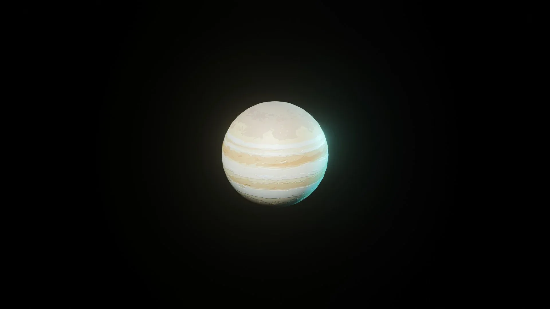 Stylized Planet Jupiter 3D Model - FlippedNormals