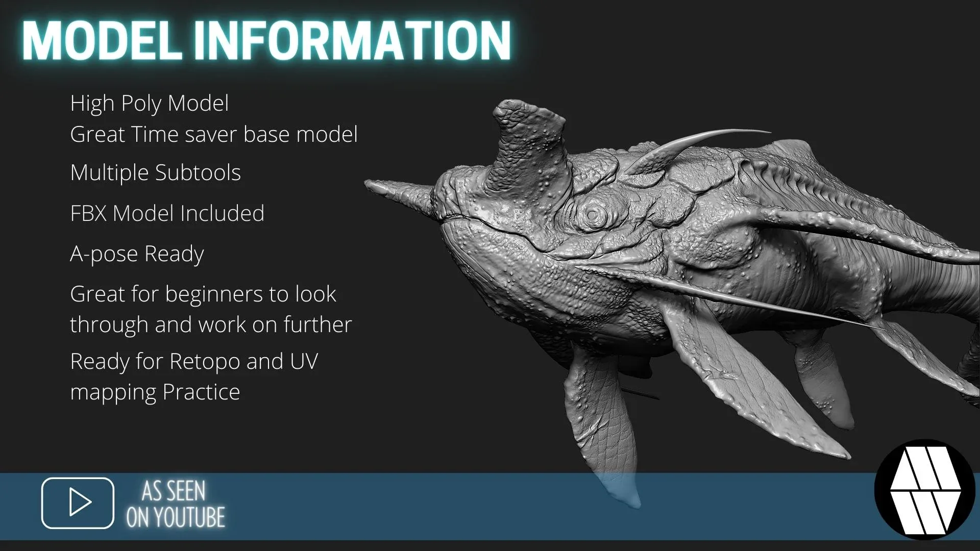 ZBrush Model: Alien Whale 02 High - FlippedNormals