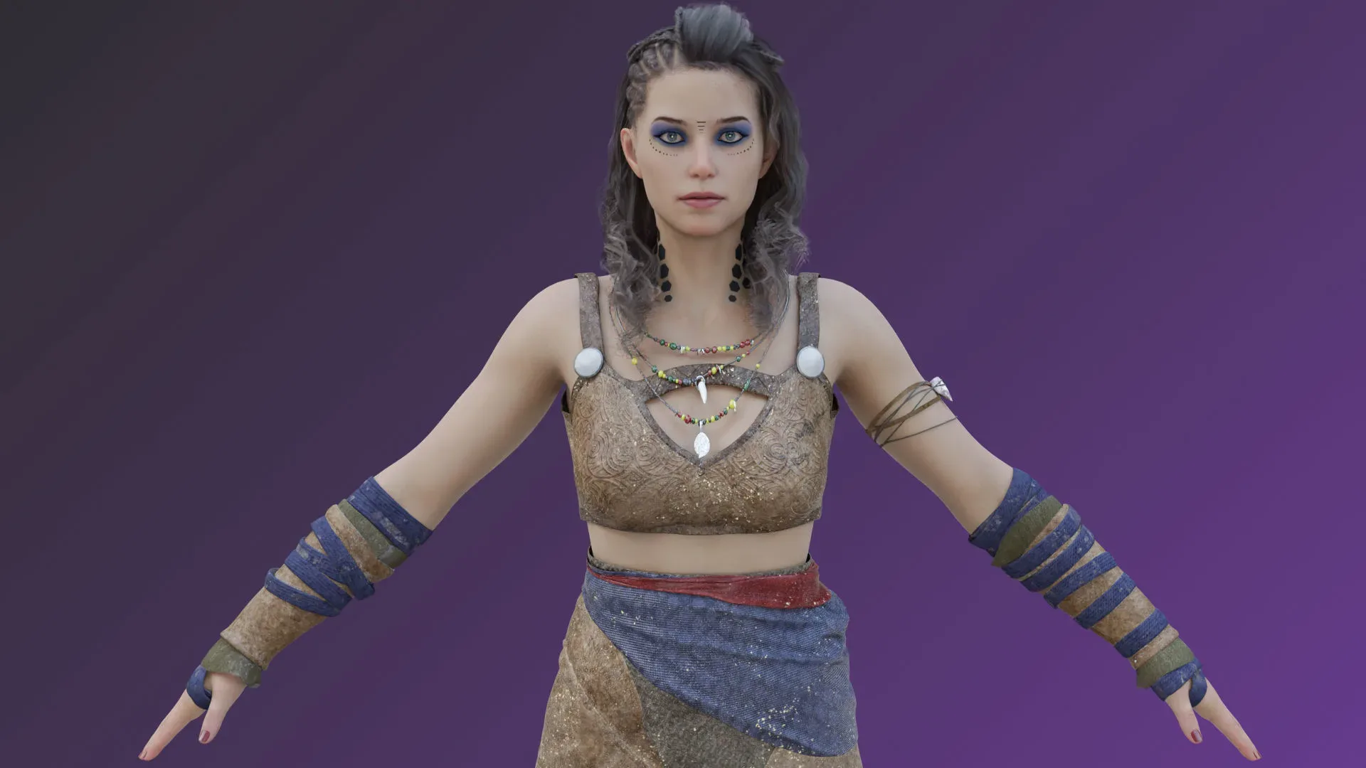 Young Viking Girl with Battle Armor - FlippedNormals