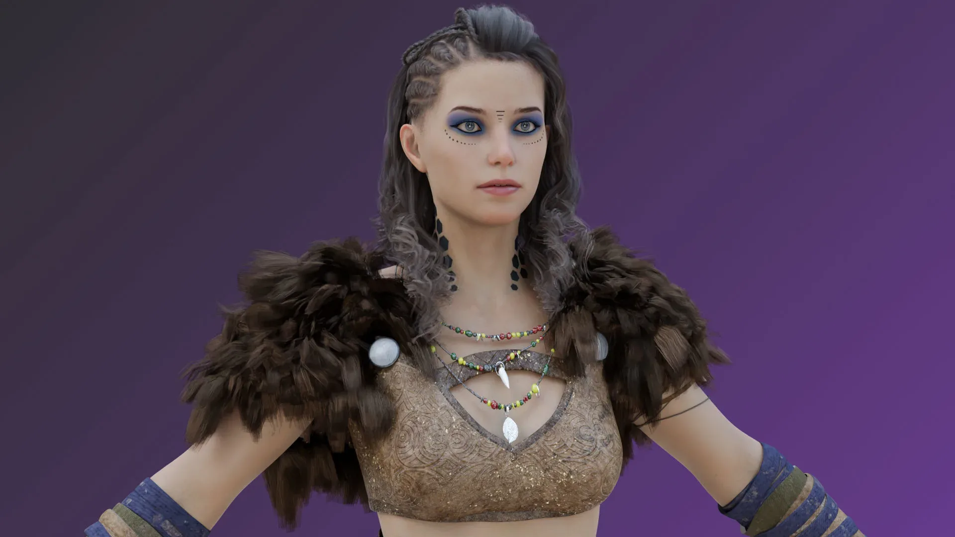 Young Viking Girl with Battle Armor - FlippedNormals