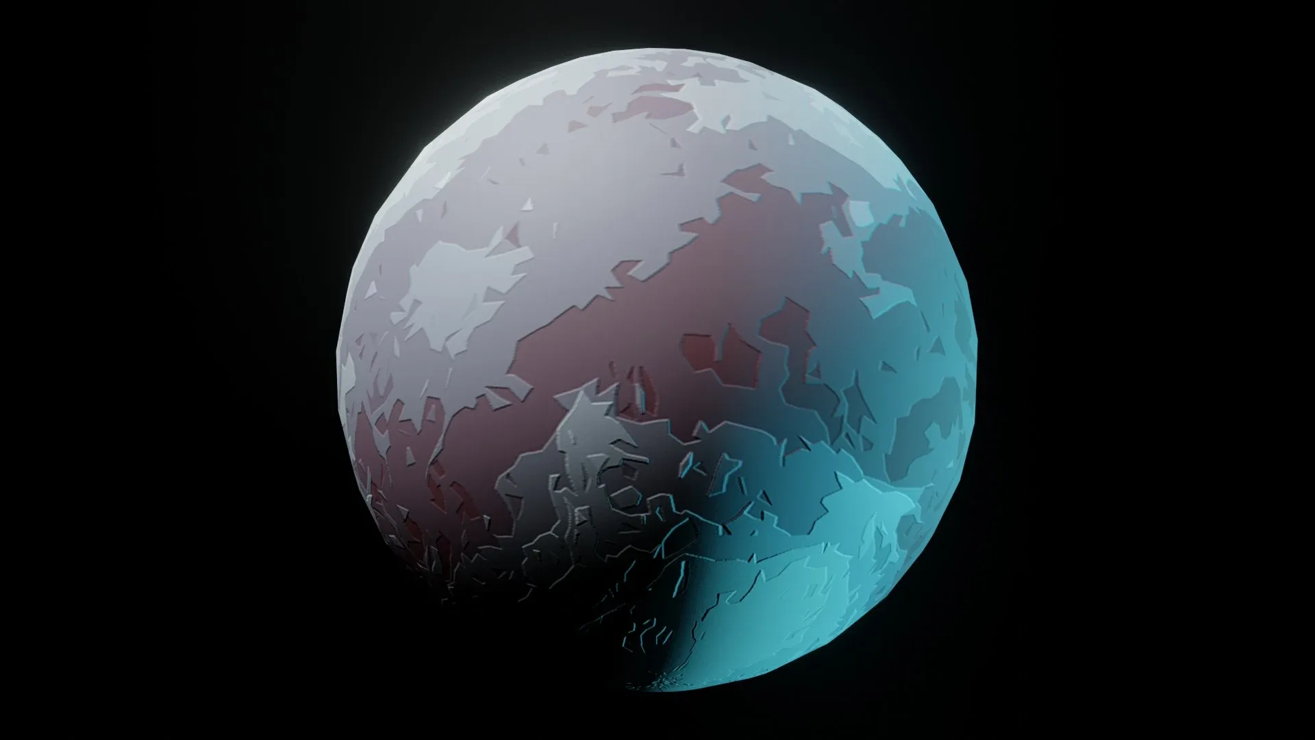 Stylized Planet Pluto 3D Model - FlippedNormals