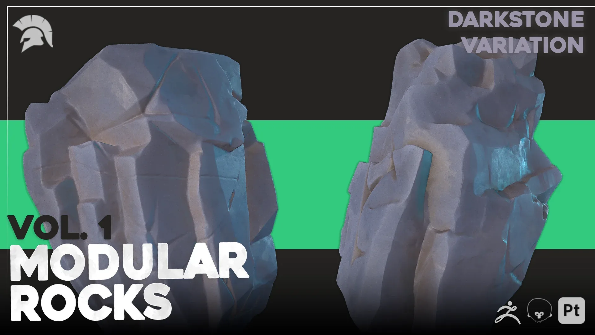 Modular Rocks - Vol. 1 - Stylized - FlippedNormals