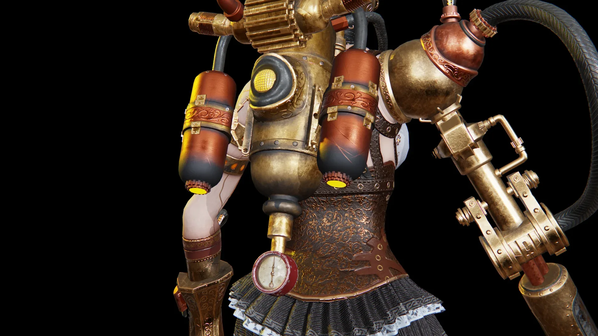 Steampunk cyborg - FlippedNormals