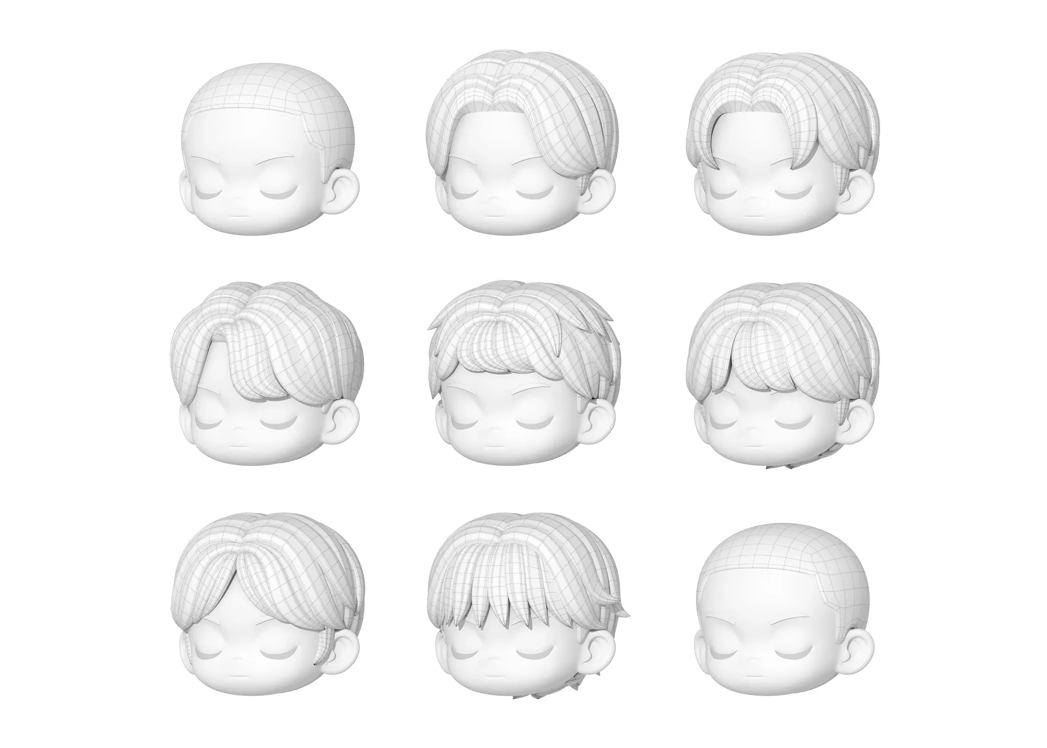 Colin Modular Hair - FlippedNormals