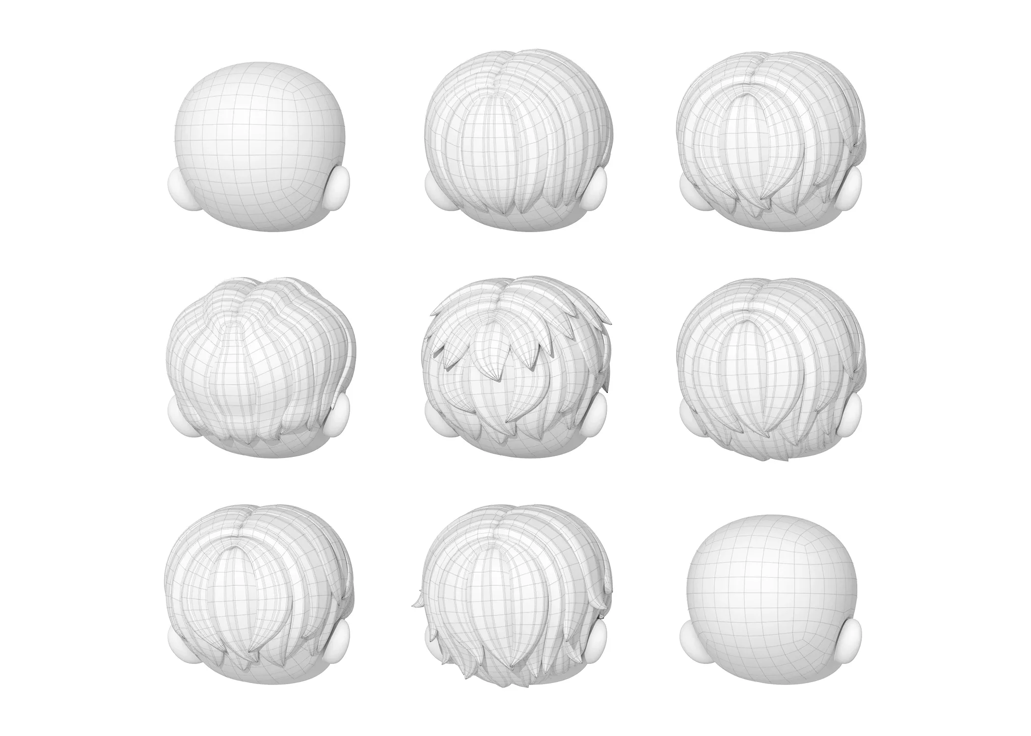 Colin Modular Hair - FlippedNormals