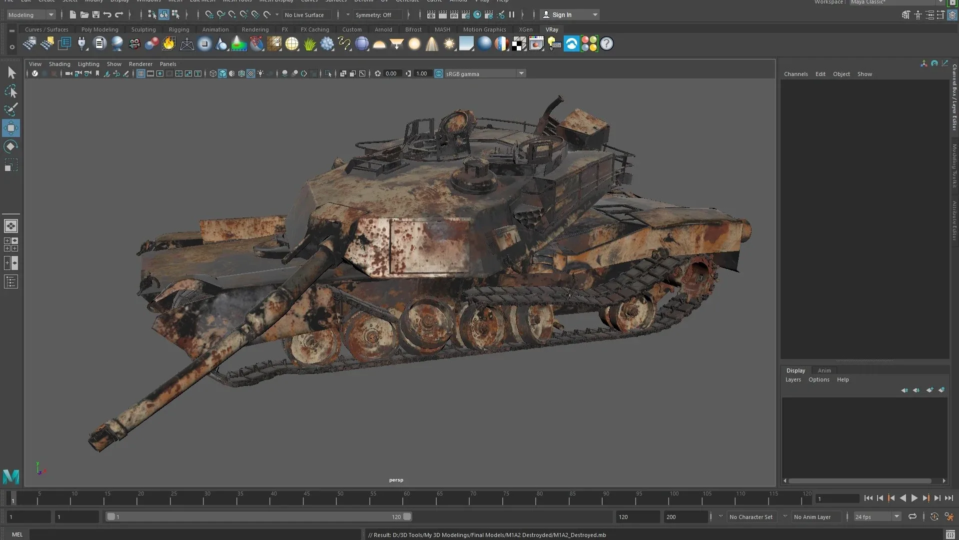 M1A2 Abrams Destroyed - FlippedNormals