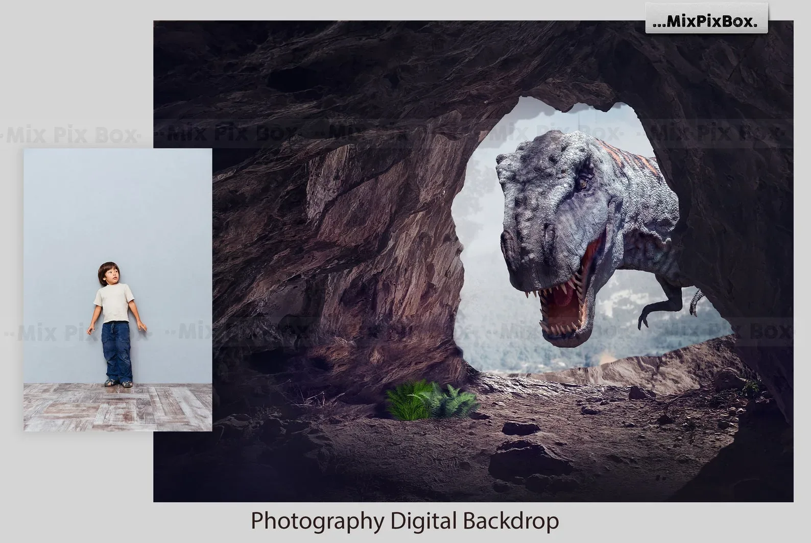 Dinosaur Backdrop - FlippedNormals