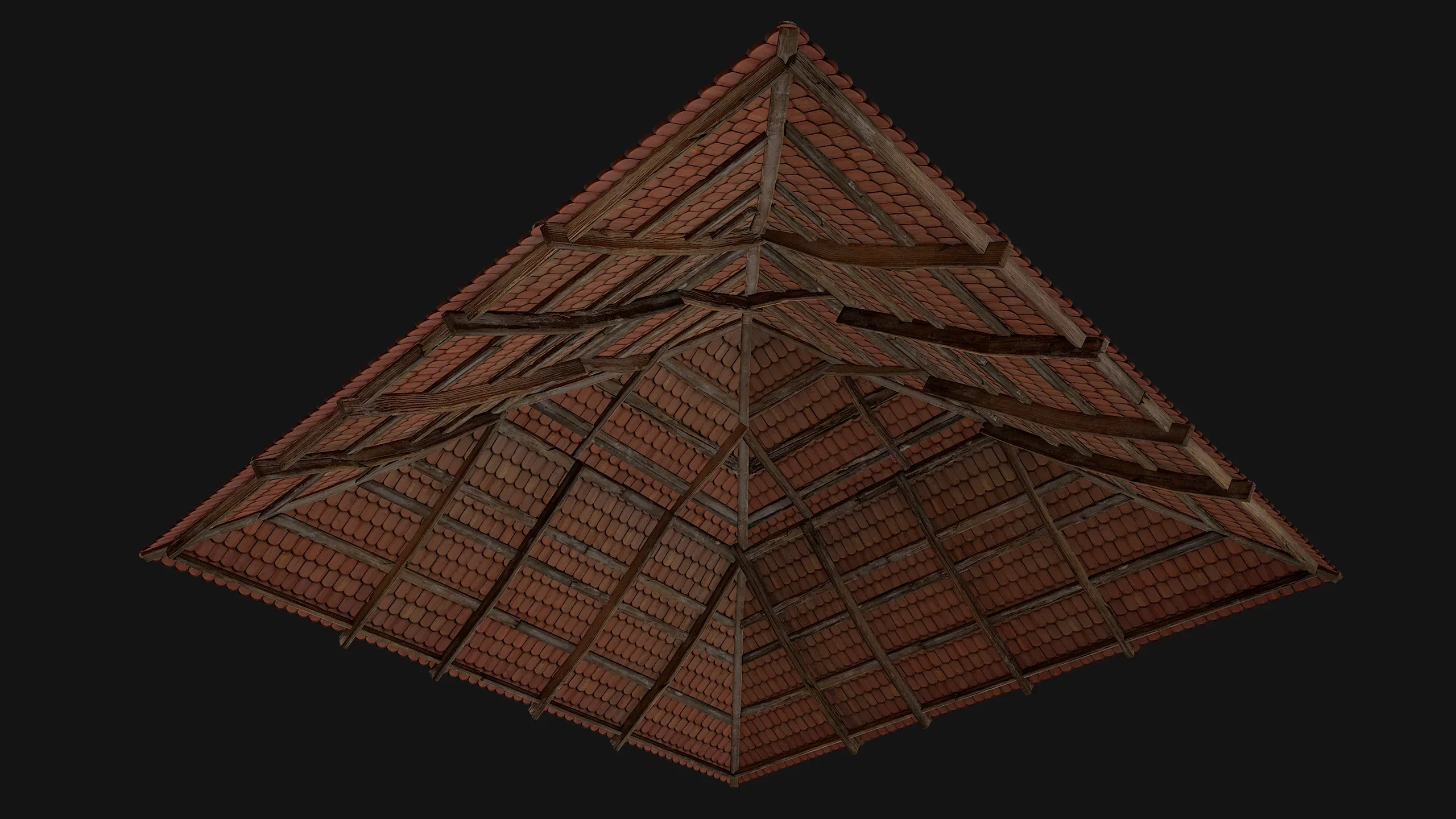 Medieval Roof Large Pyramid - FlippedNormals
