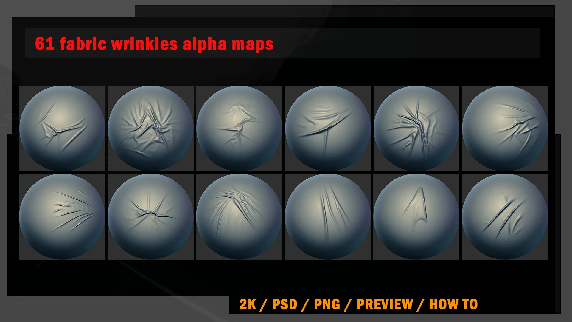 61 fabric wrinkles alpha maps - FlippedNormals