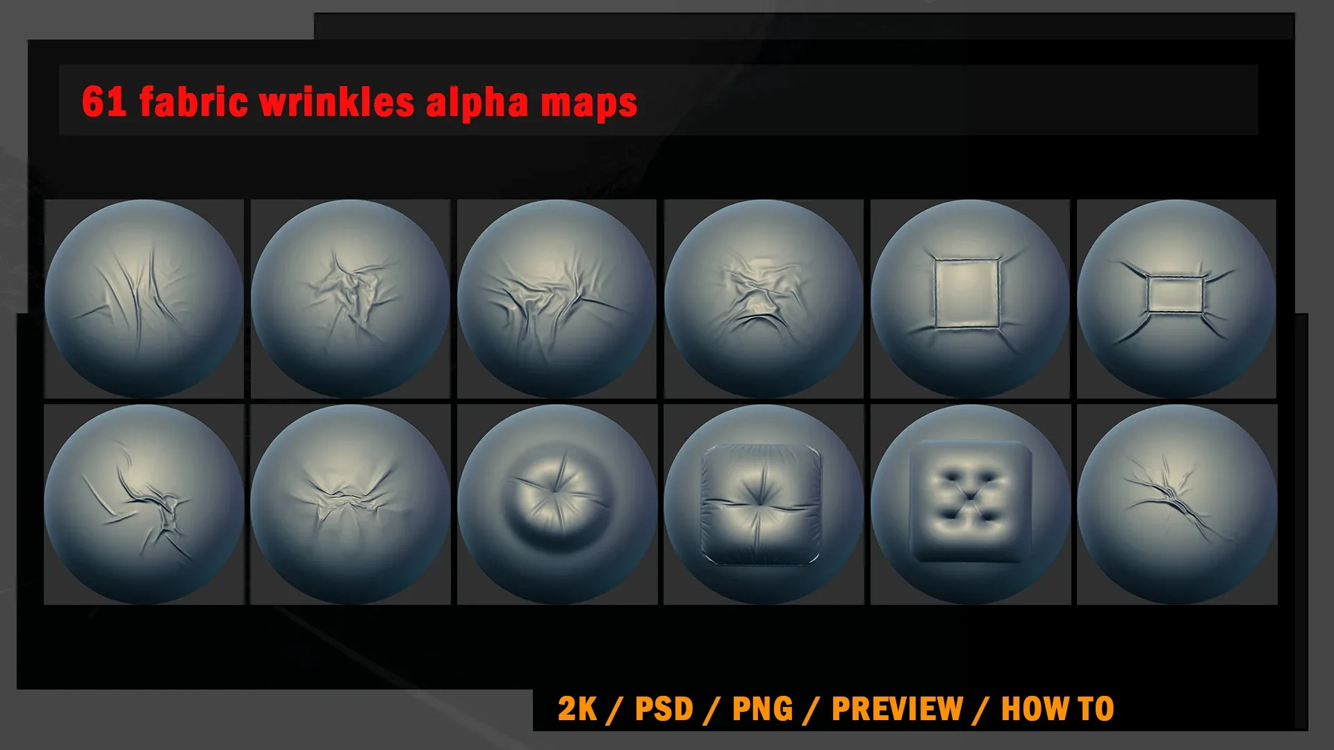 61 fabric wrinkles alpha maps - FlippedNormals