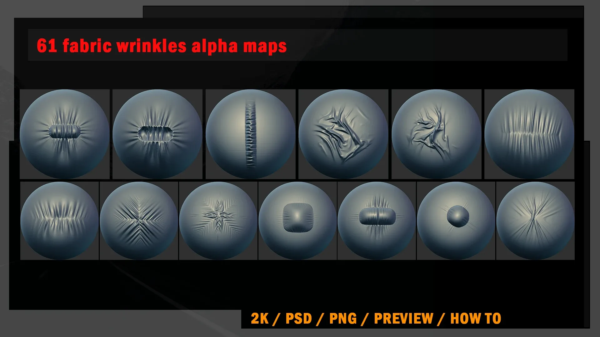 61 fabric wrinkles alpha maps - FlippedNormals