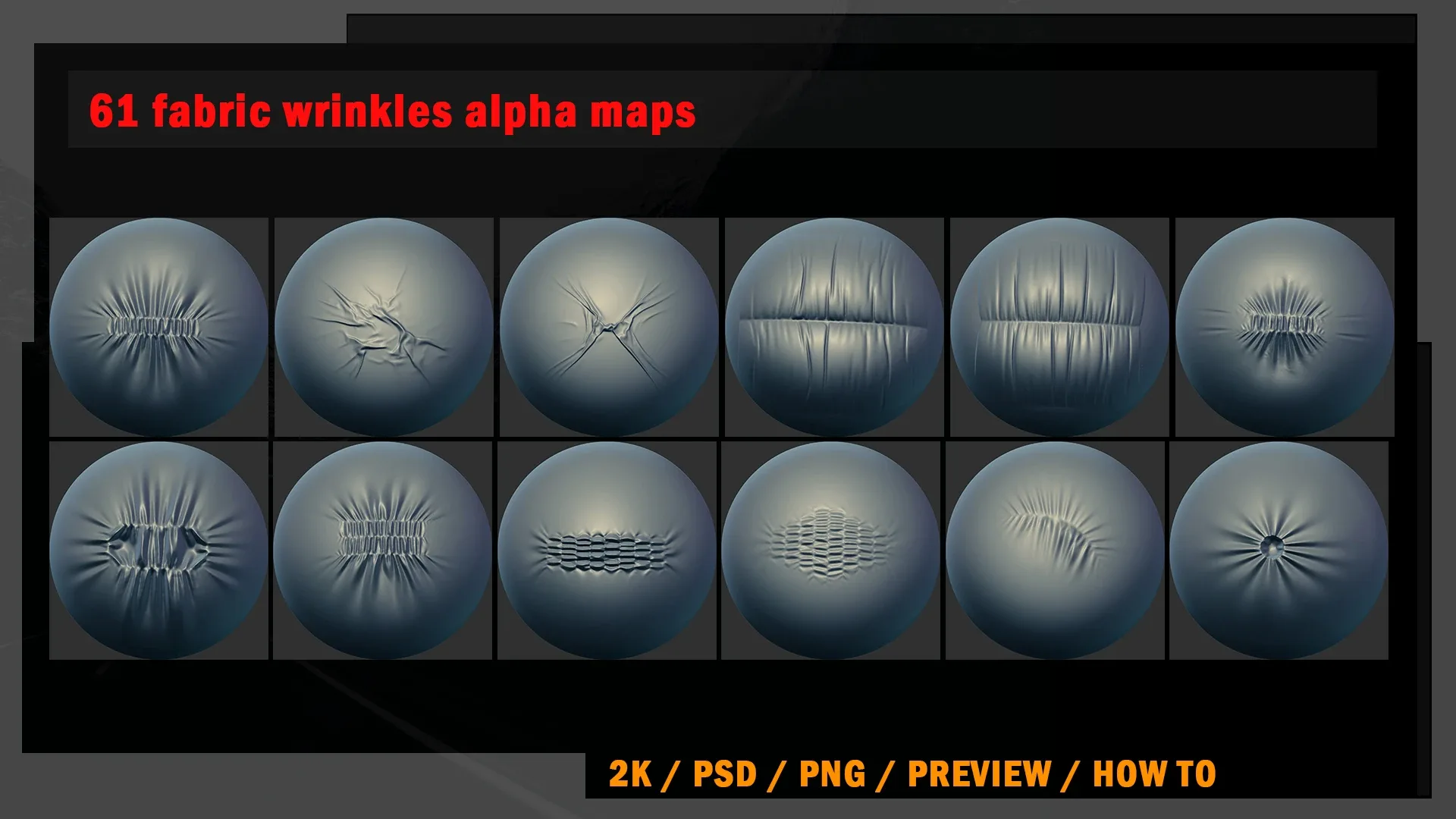 61 fabric wrinkles alpha maps - FlippedNormals