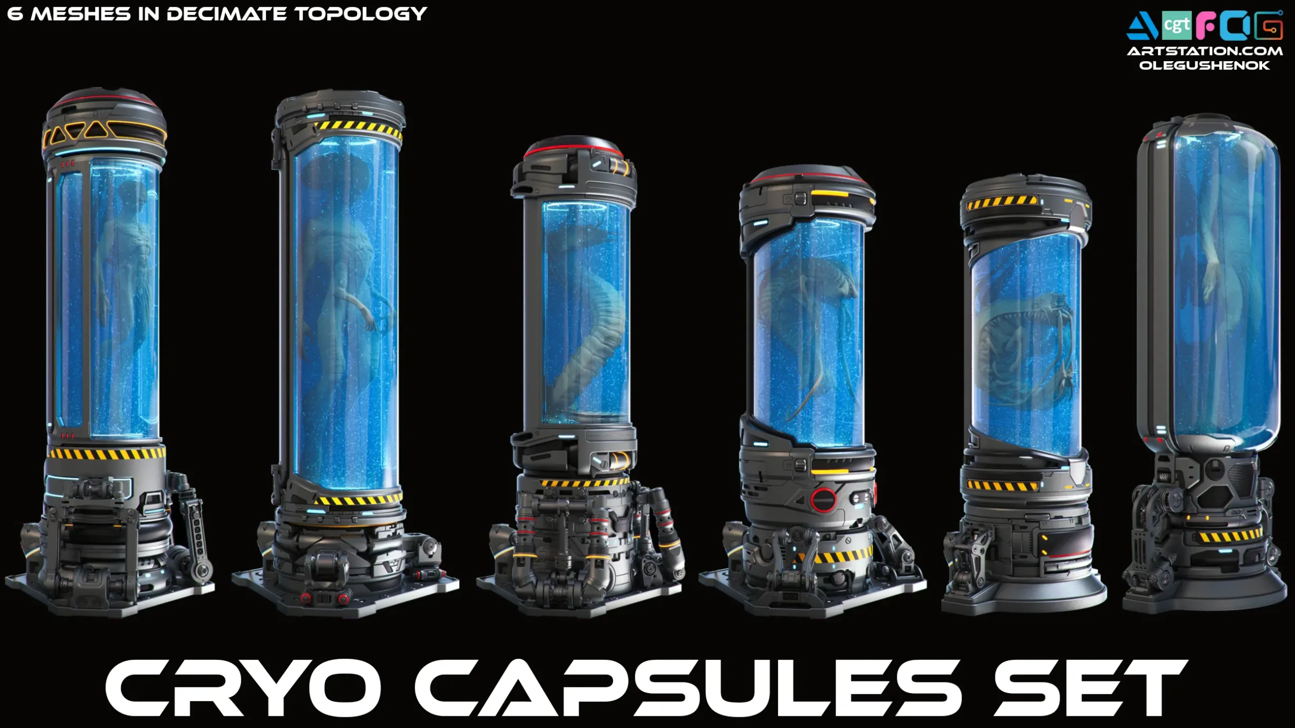 Cryo capsules set - FlippedNormals
