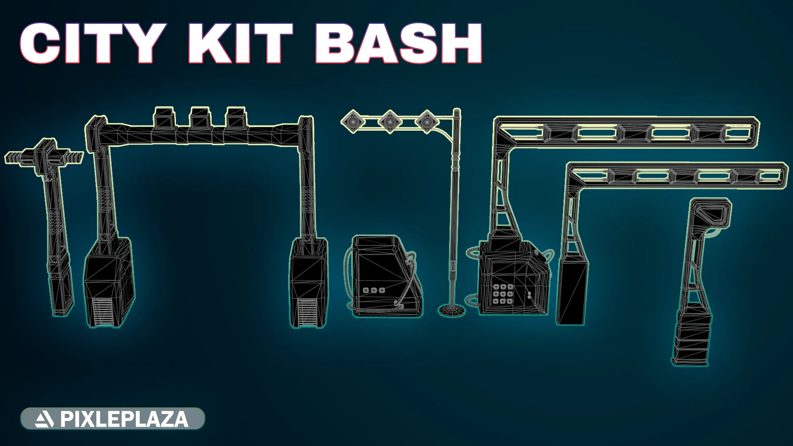 50 SCI-FI CITY STREET KITBASH-GAME - FlippedNormals