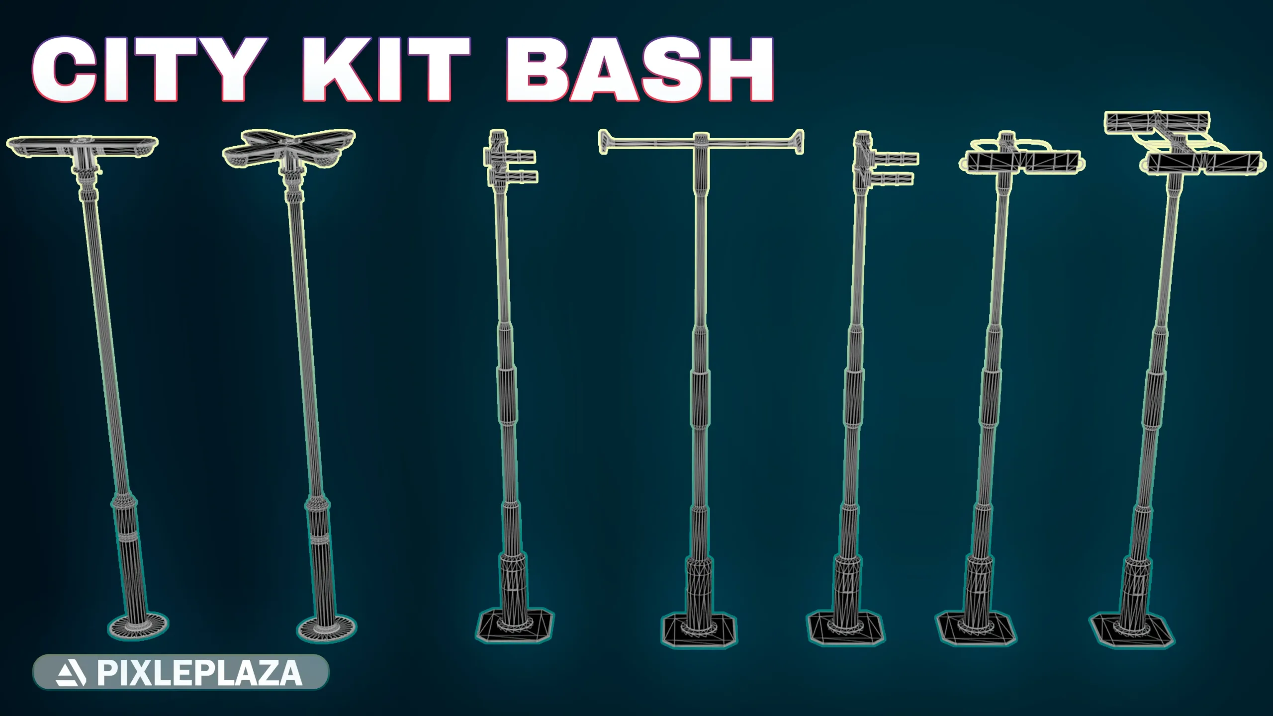 50 SCI-FI CITY STREET KITBASH-GAME - FlippedNormals