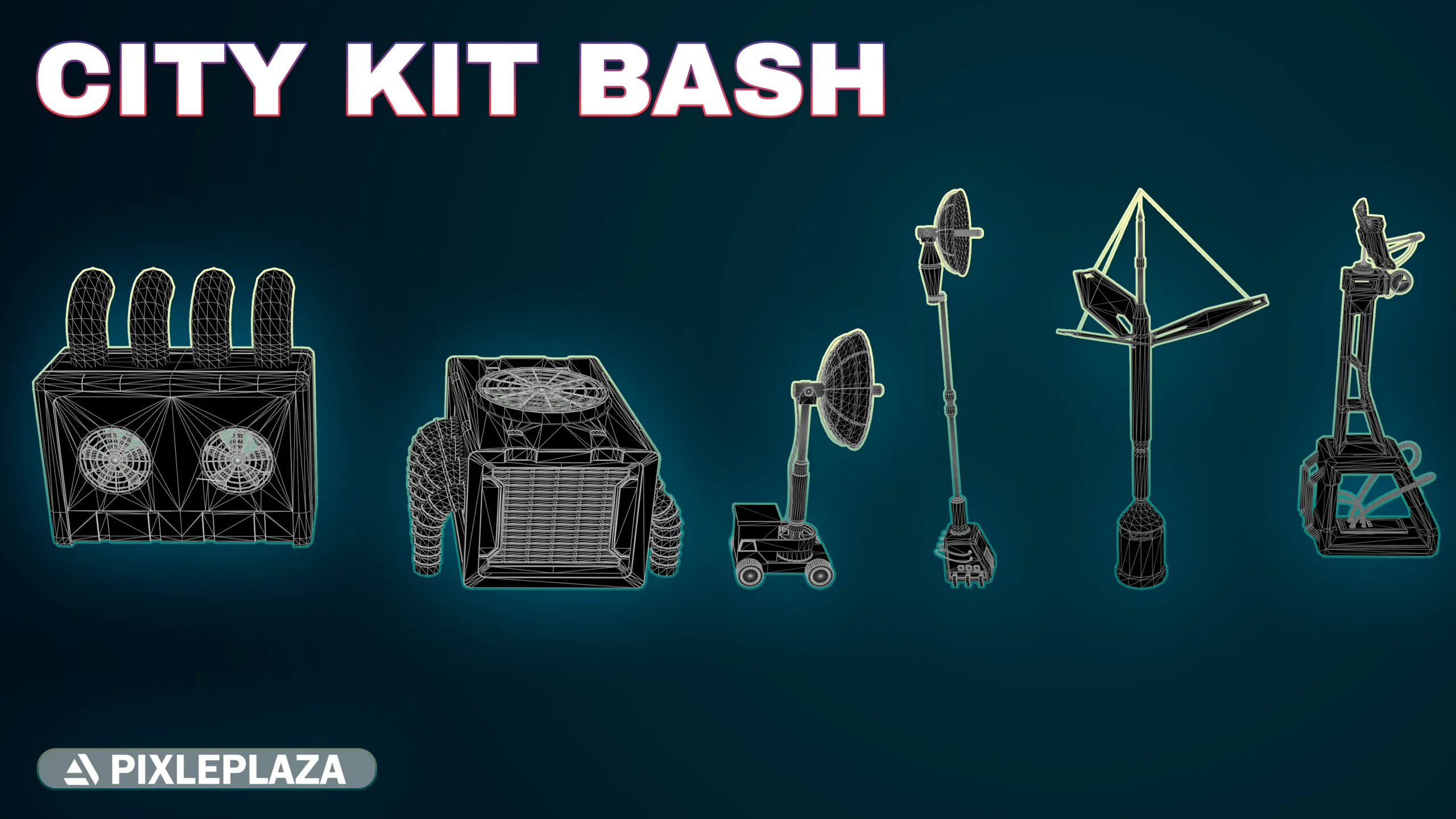 50 SCI-FI CITY STREET KITBASH-GAME - FlippedNormals