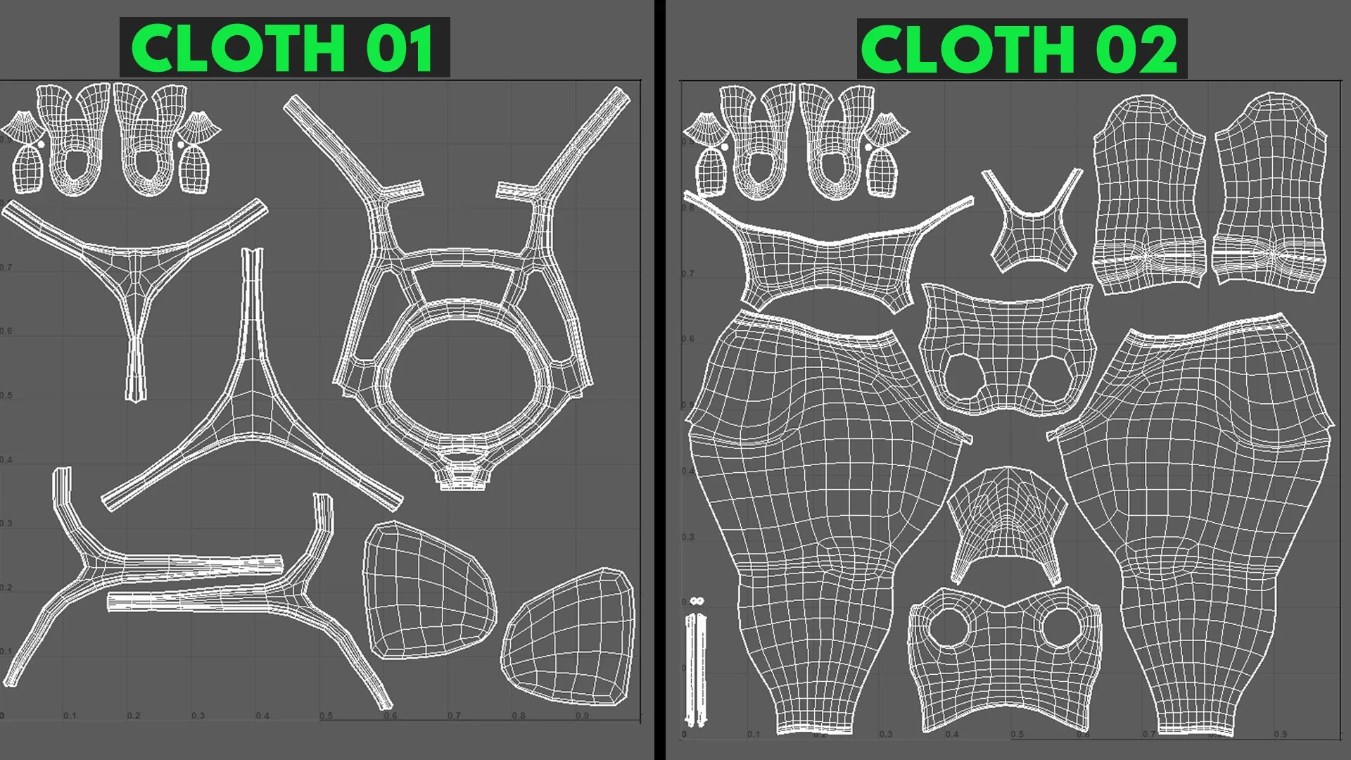 Female BaseMesh - Topology + UV - FlippedNormals