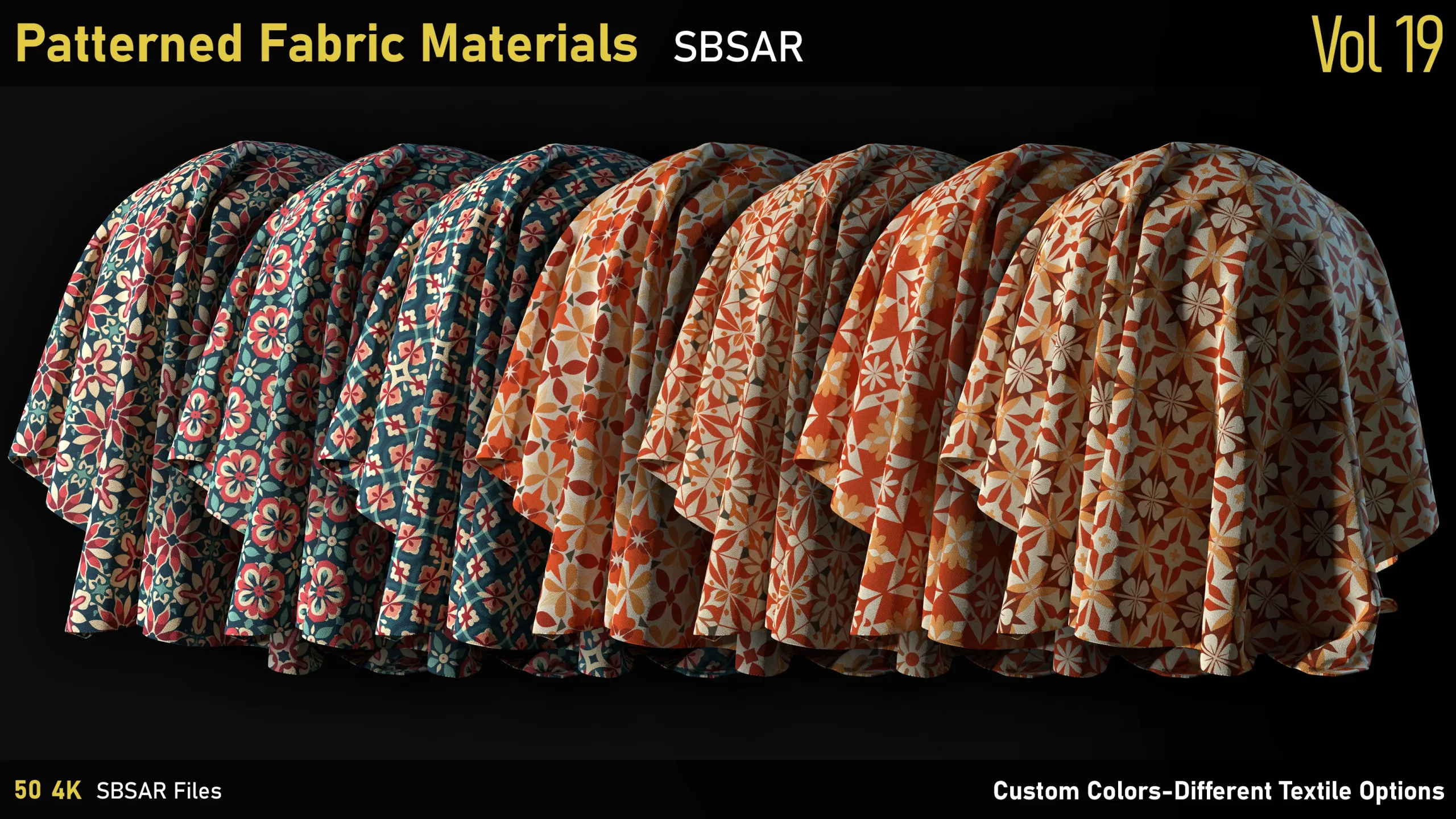 Patterned Fabric Material-Vol19-SBSAR - FlippedNormals